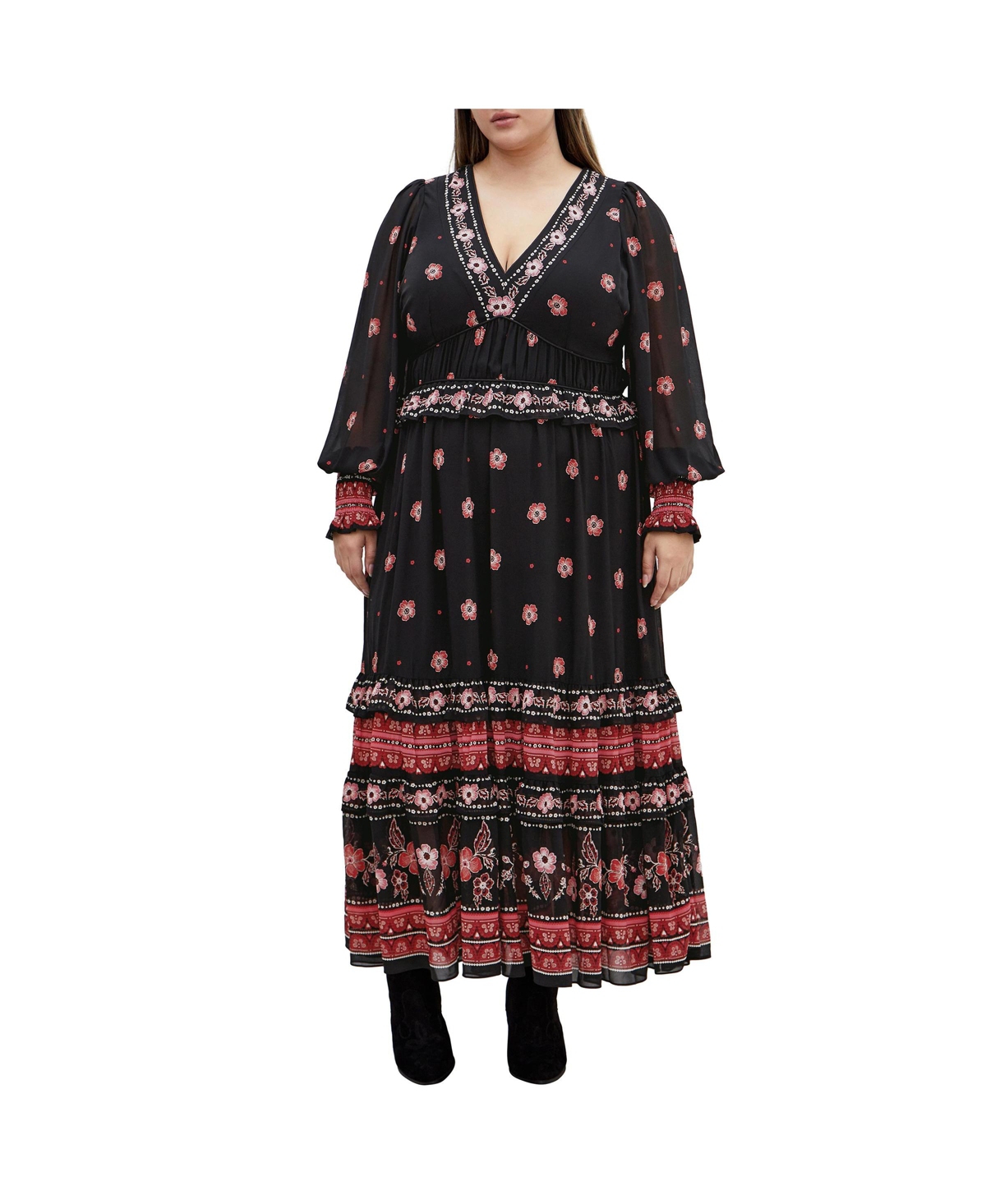 Click here for City Chic Womens Cameron Maxi Dress - Batik brd prices