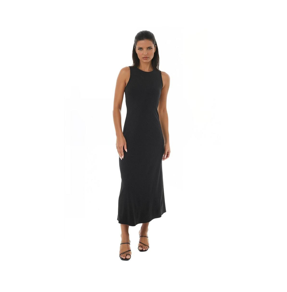 Click here for Bebe Womens Rib A-Line Maxi Dress - Black prices
