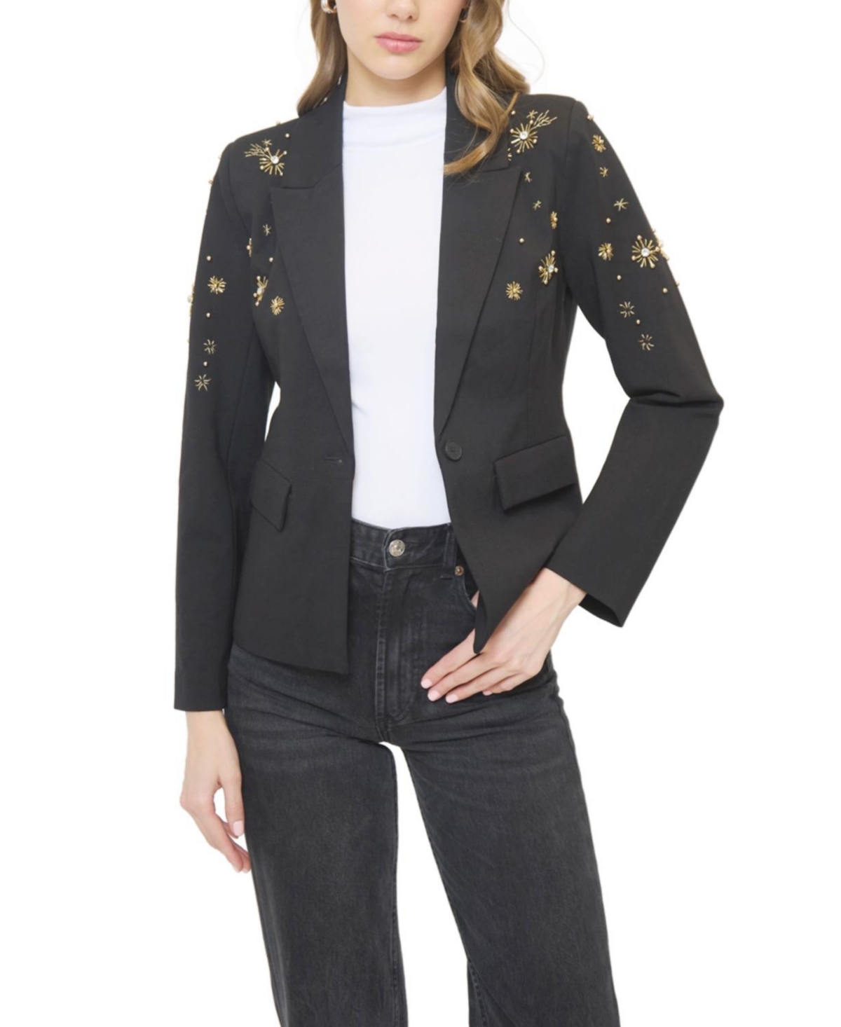 Click here for Central Park West Womens Crystal Embellished Tuxed... prices