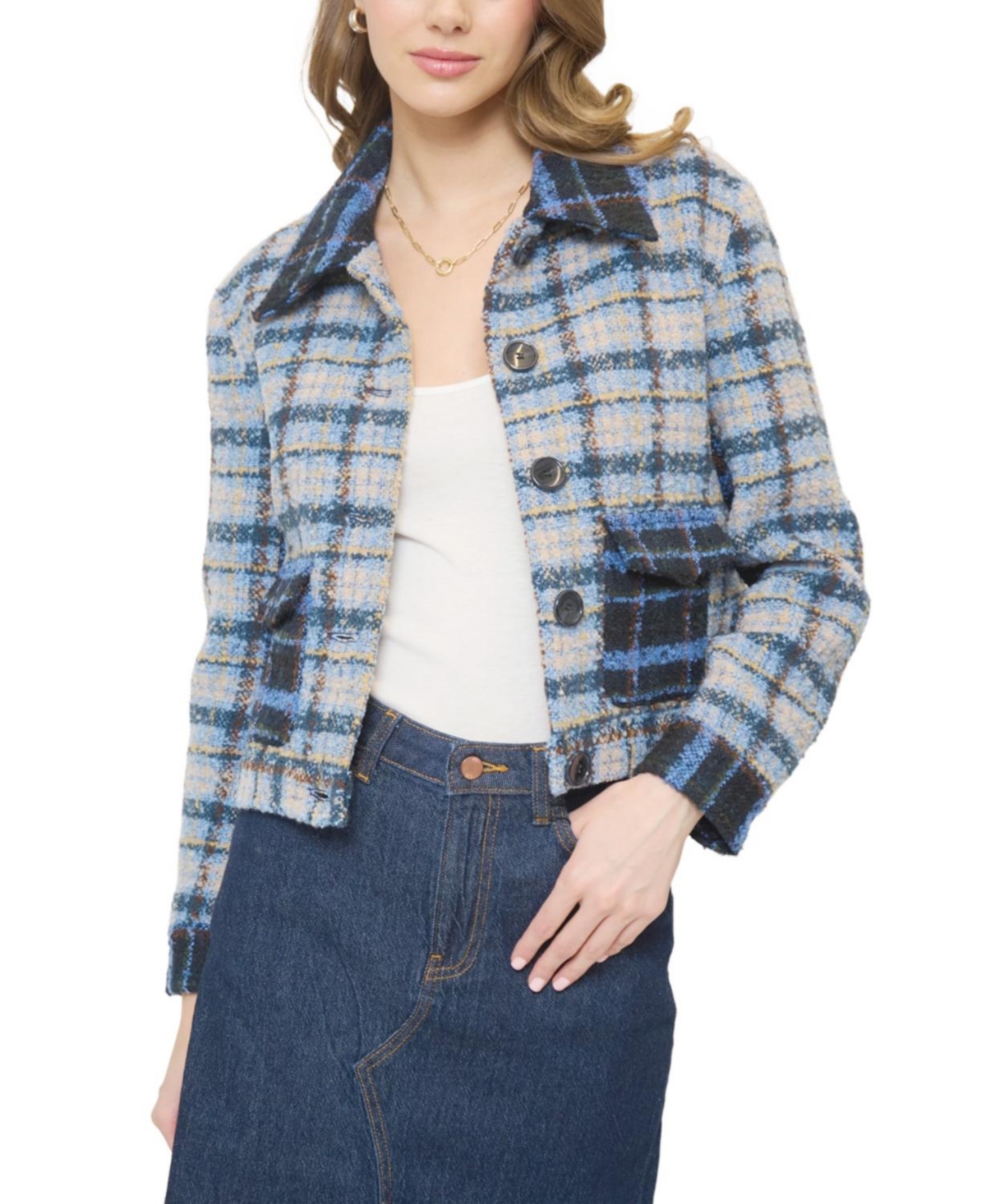 Click here for Central Park West Womens Daphne Cropped Mixed Plai... prices