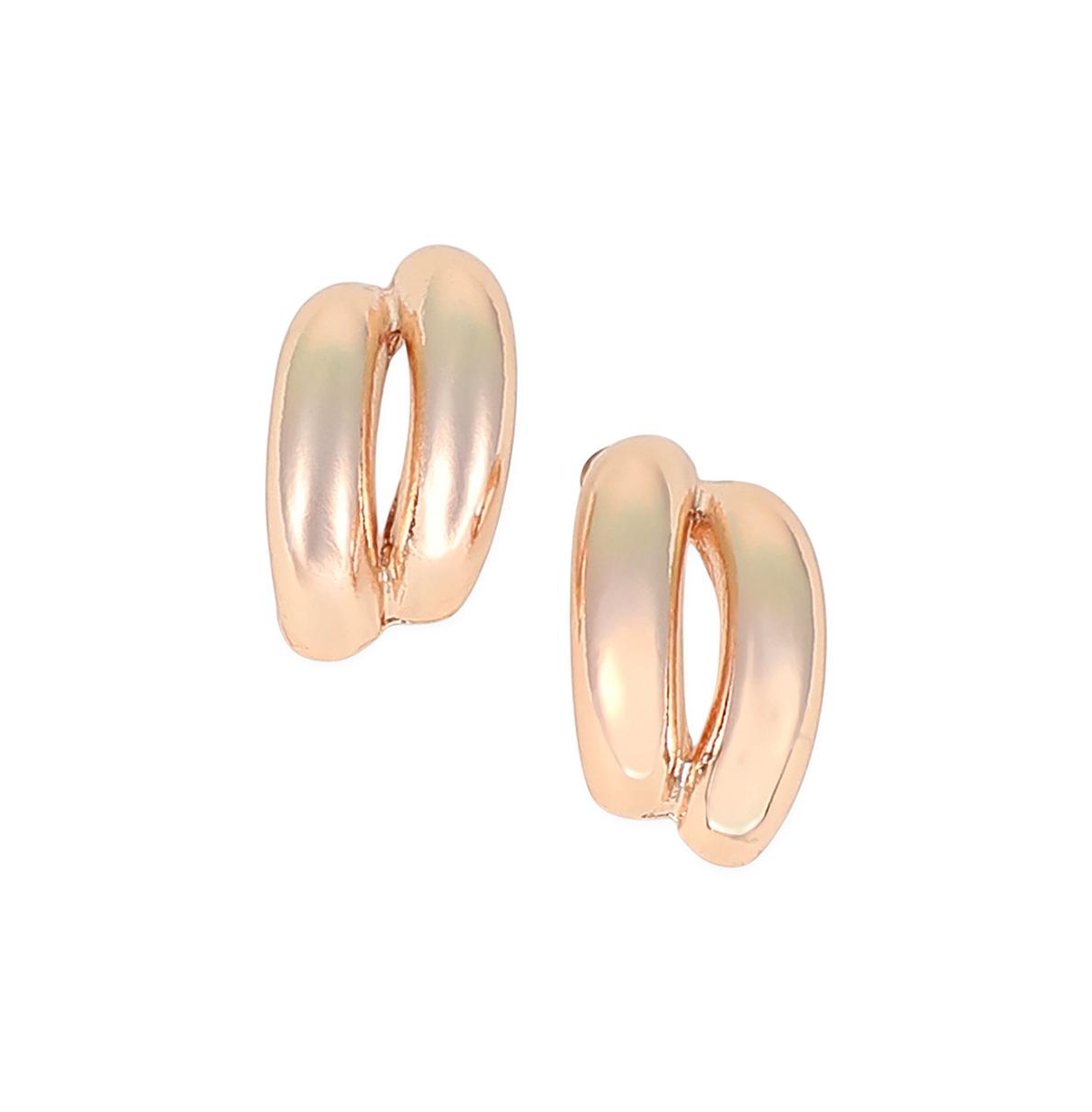 Click here for Womens The Strokes Hoop Earrings - Rose Gold - Gol... prices