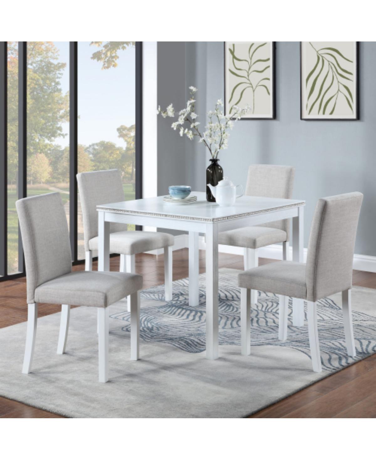 Click here for 5-Piece Square Dining Table Set with 4 Upholstered... prices