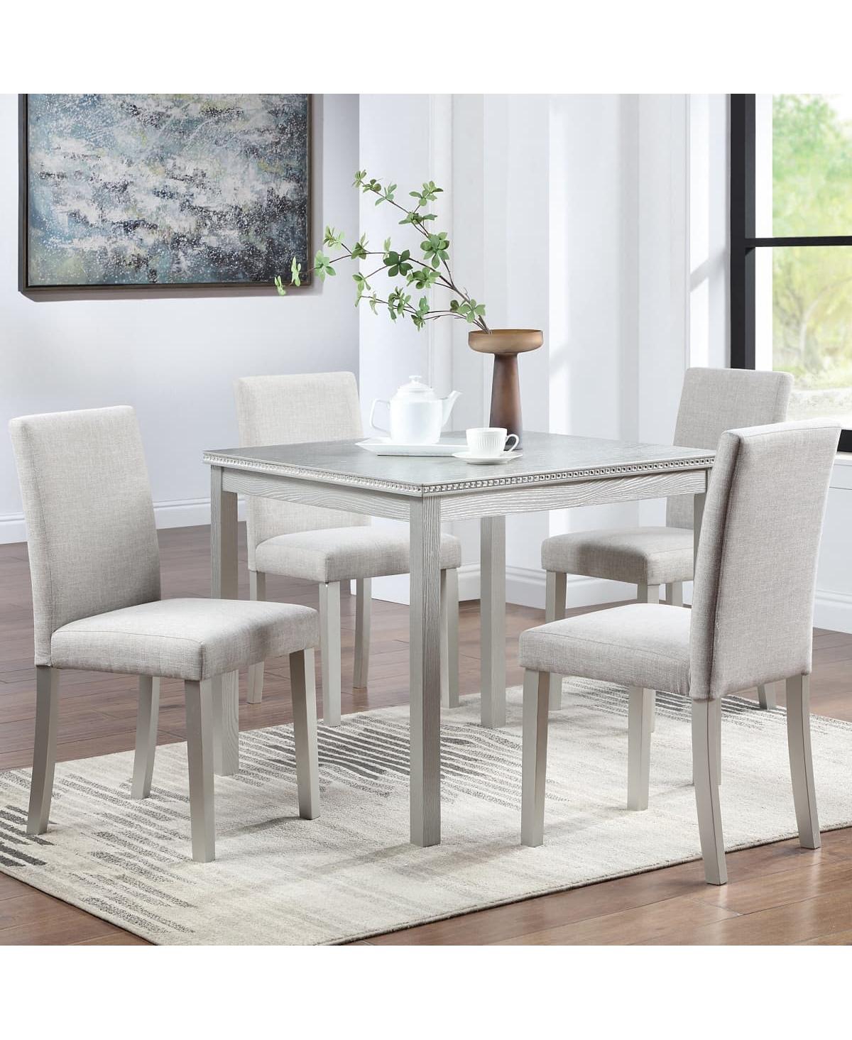 Click here for 5-Piece Square Dining Table Set with 4 Upholstered... prices
