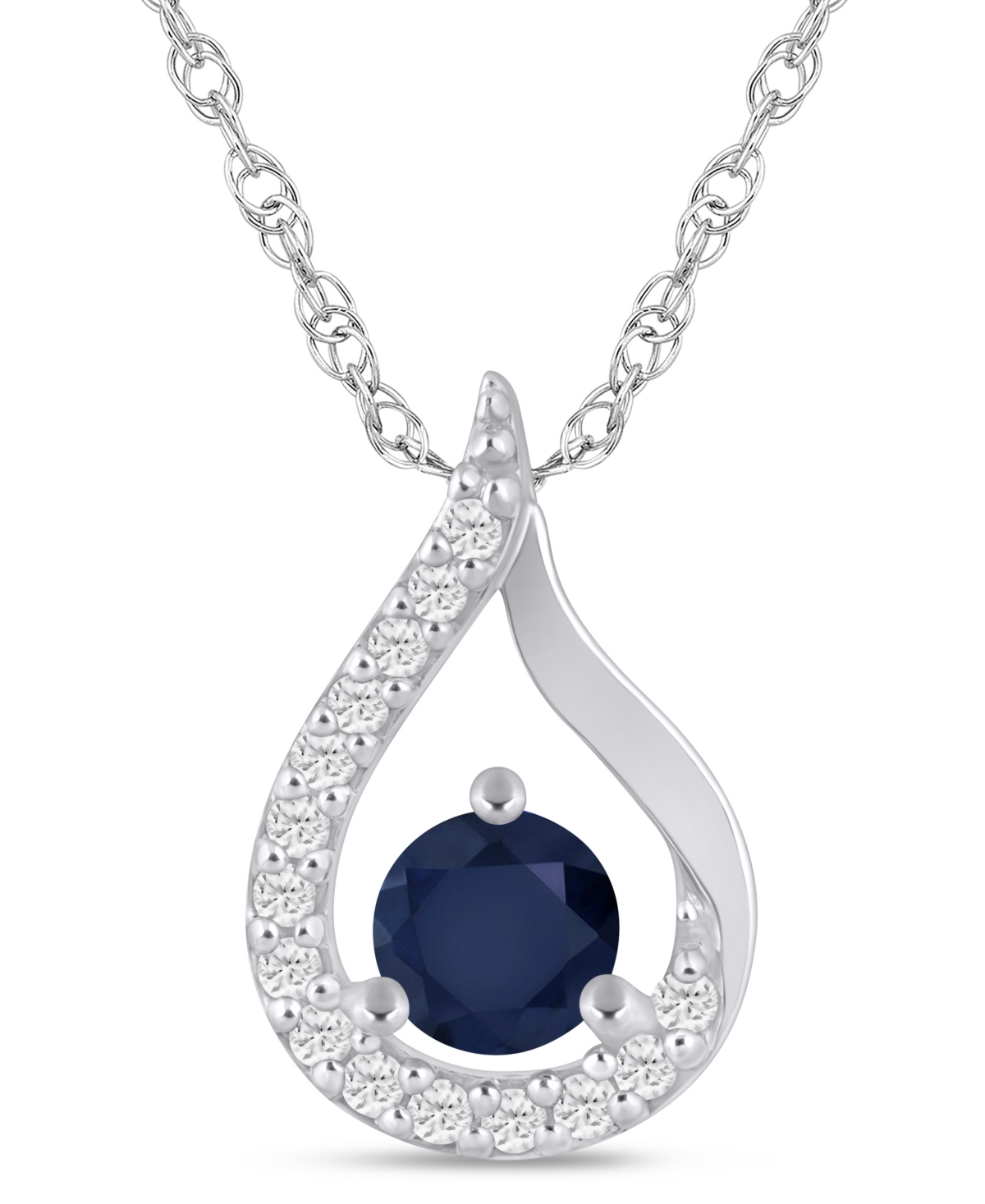 Click here for Macys Gemstone and Diamond Halo Pendant Necklace (... prices