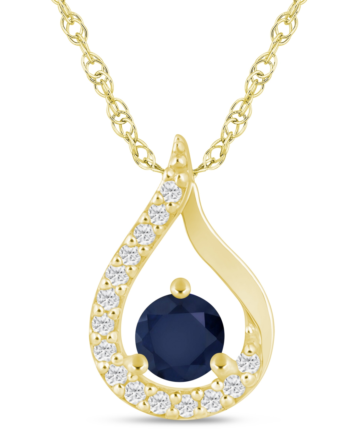 Click here for Macys Gemstone and Diamond Halo Pendant Necklace (... prices