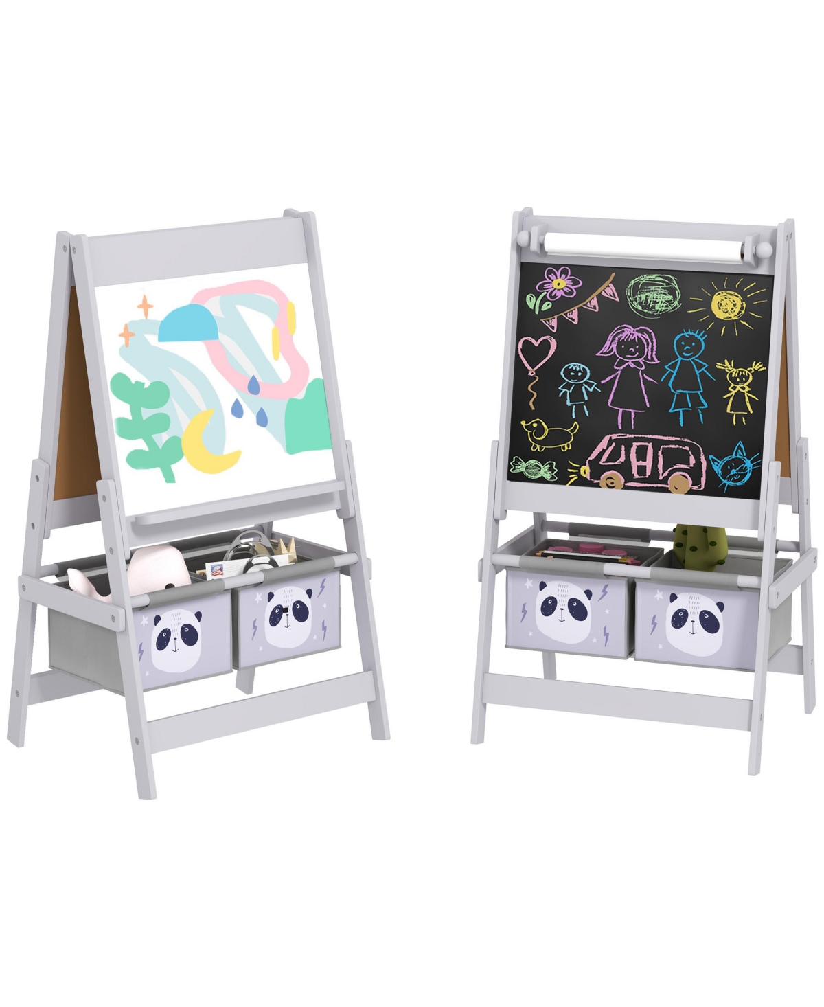 Click here for Qaba Art Easel for Kids with Paper Roll  board  bo... prices