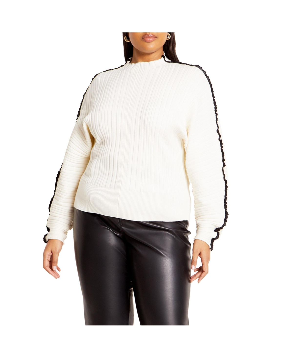 Click here for City Chic Plus Size Miranda Sweater - Ivory prices