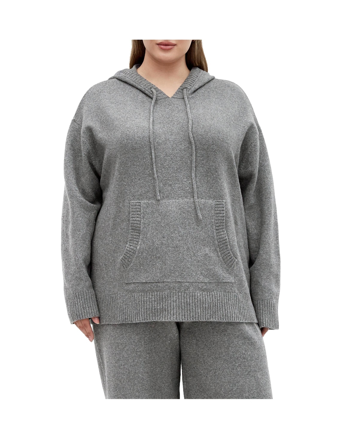 Click here for City Chic Plus Size Ally Sweater - Charcoal marle prices