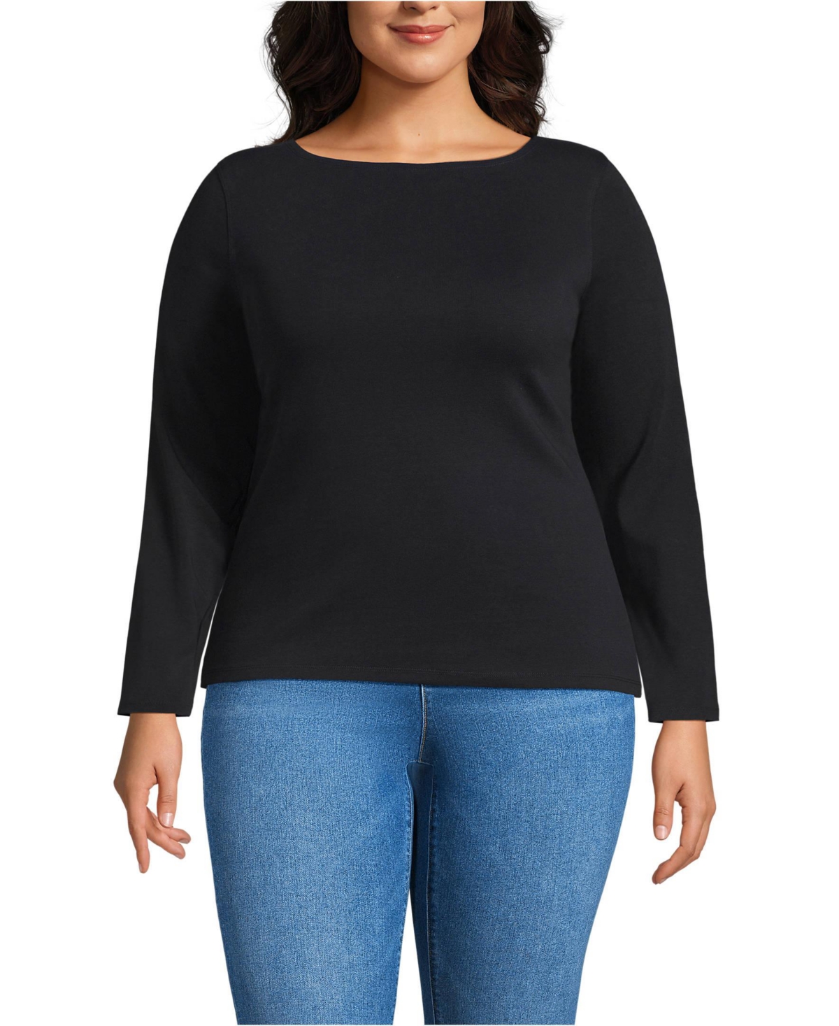 Click here for Lands End Plus Size Long Sleeve Polished Essential... prices