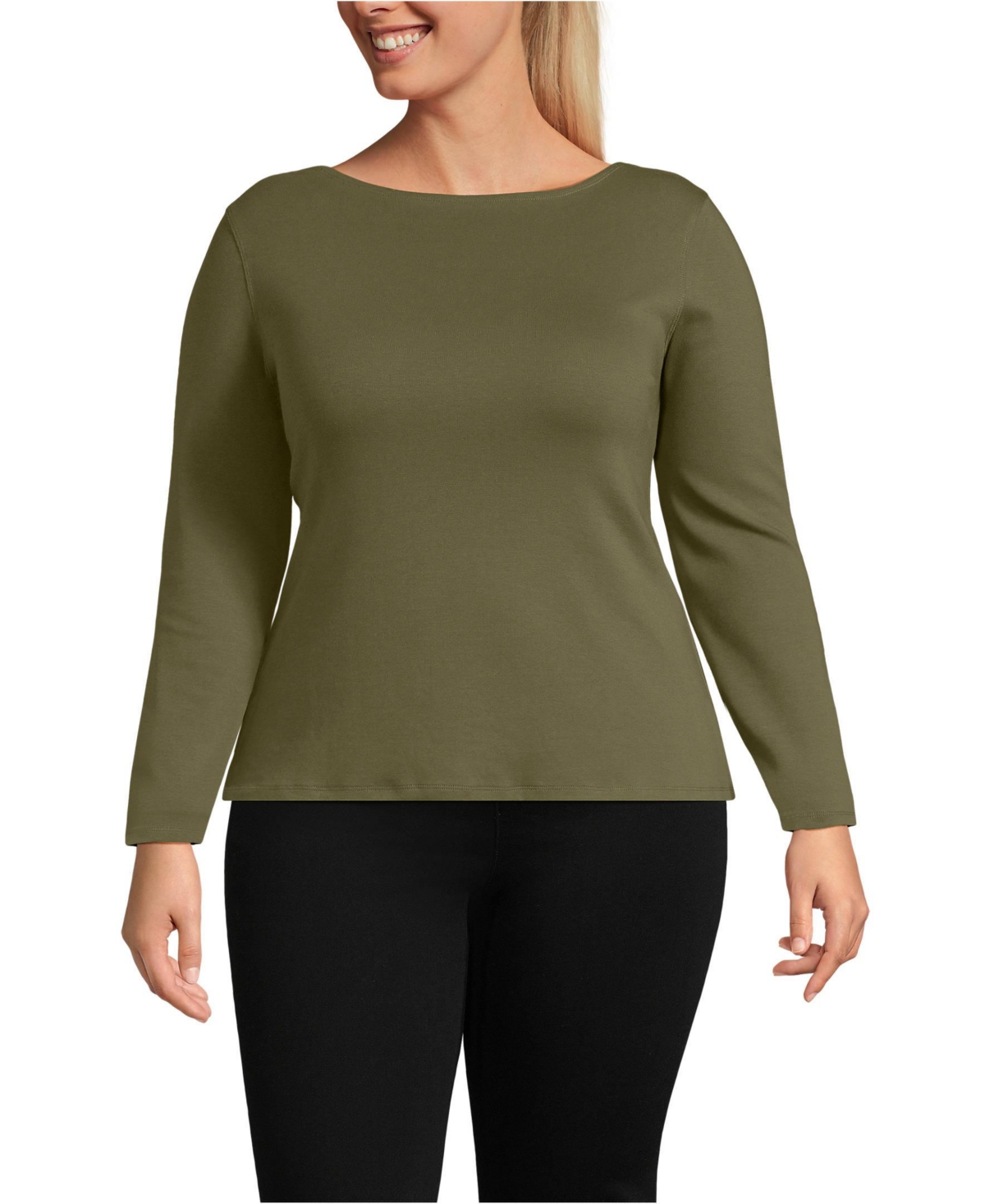 Click here for Lands End Plus Size Long Sleeve Polished Essential... prices