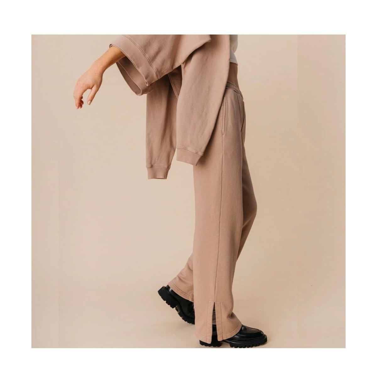 Click here for Ocio Womens Organic Cotton Teddy Flare Pant - Fawn prices