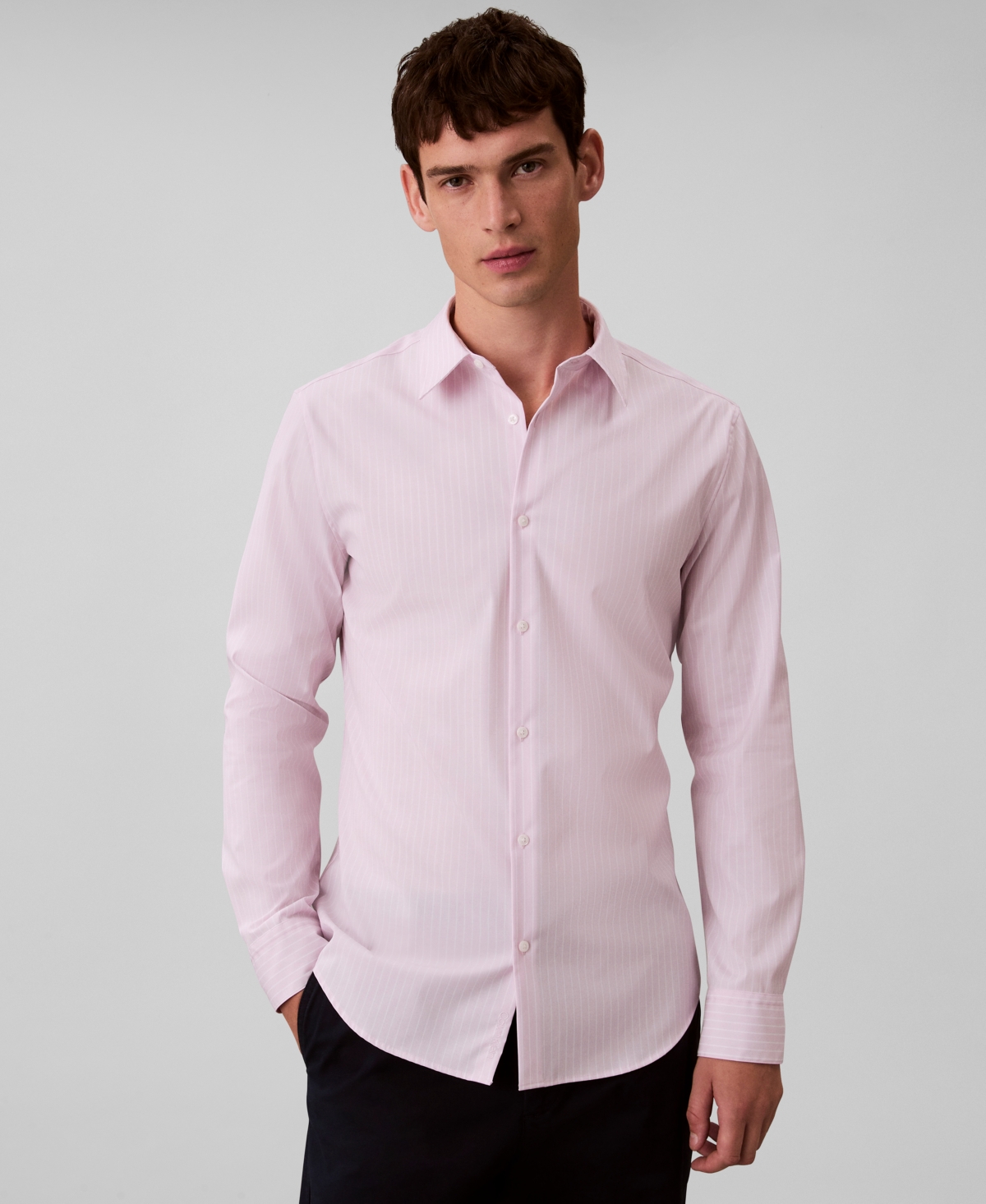 Click here for Calvin Klein Mens Stretch Striped Slim Button-Down... prices