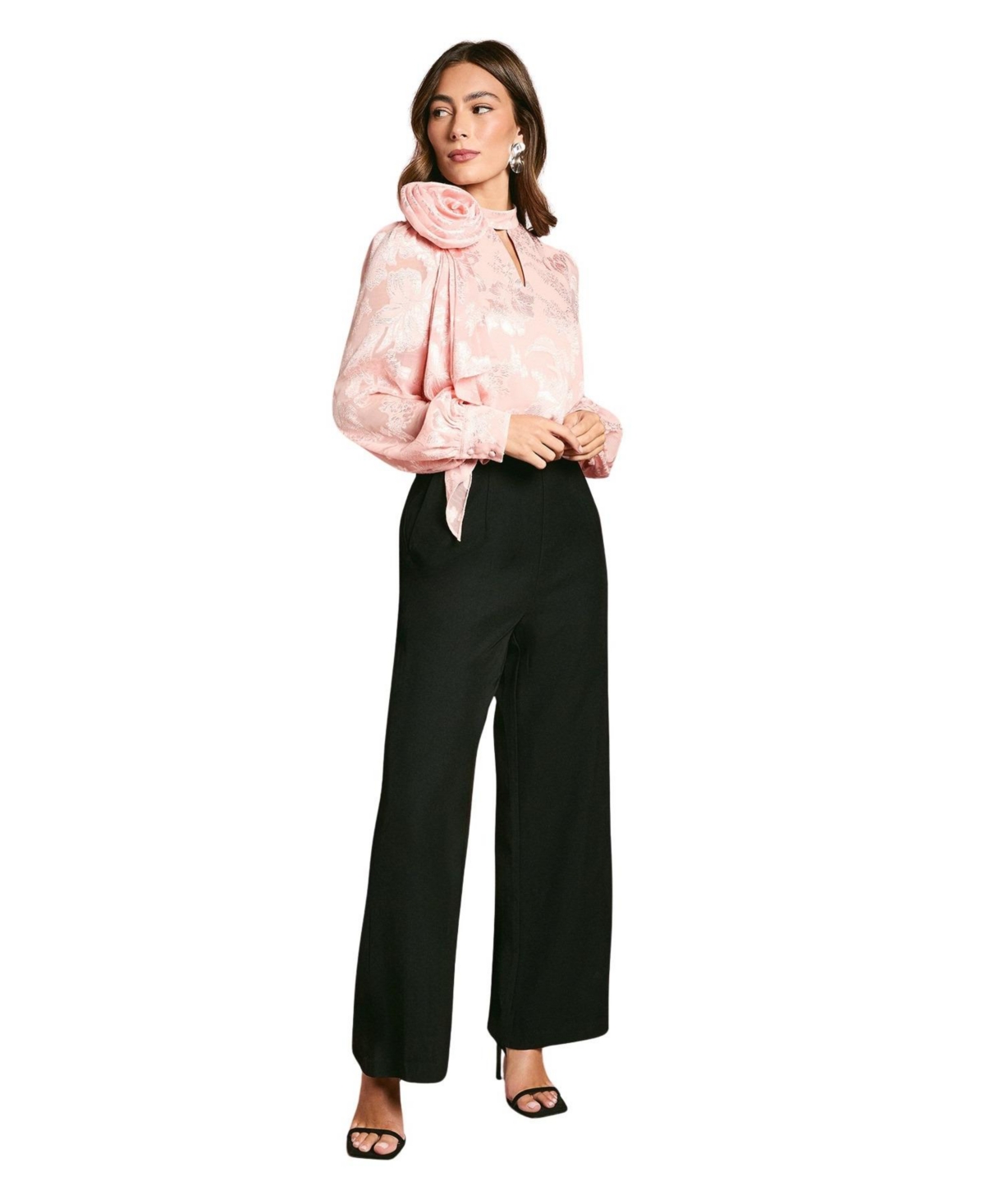 Click here for Coast Womens Satin Jacquard Corsage 2 In 1 Jumpsui... prices