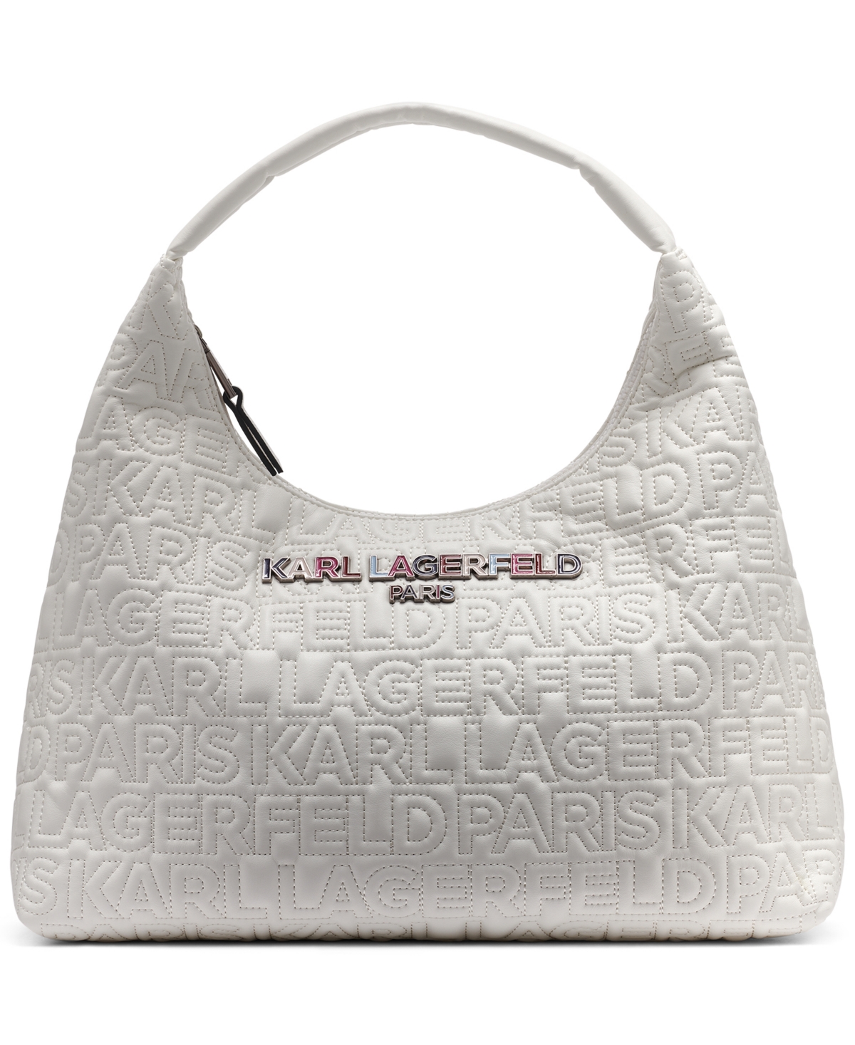 Click here for Karl Lagerfeld Paris Voyage Large Hobo Bag - White... prices