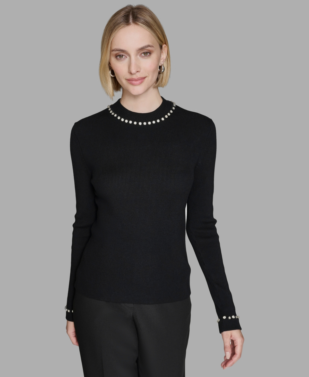 Click here for Karl Lagerfeld Paris Womens Long-sleeves Turtle Ne... prices
