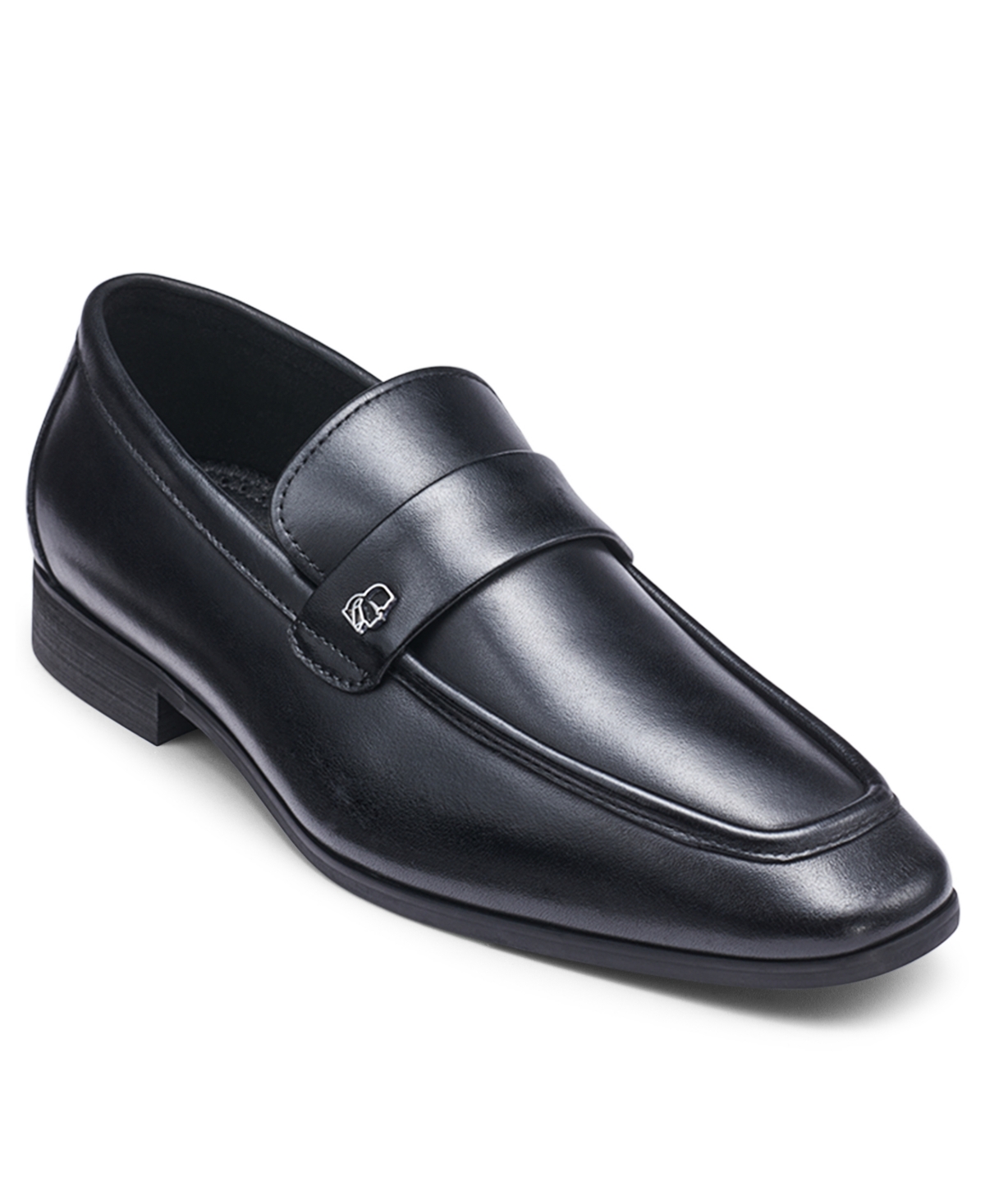 Click here for Leather Banded Slip On Loafer With Side Karl - Bla... prices