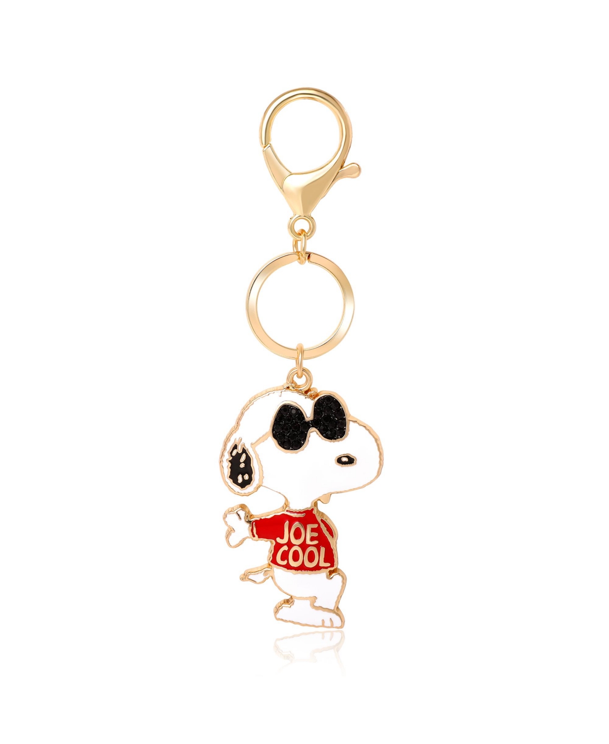 Click here for Peanuts Joe Cool Keychain  Gold-Tone Enamel Bag Ch... prices