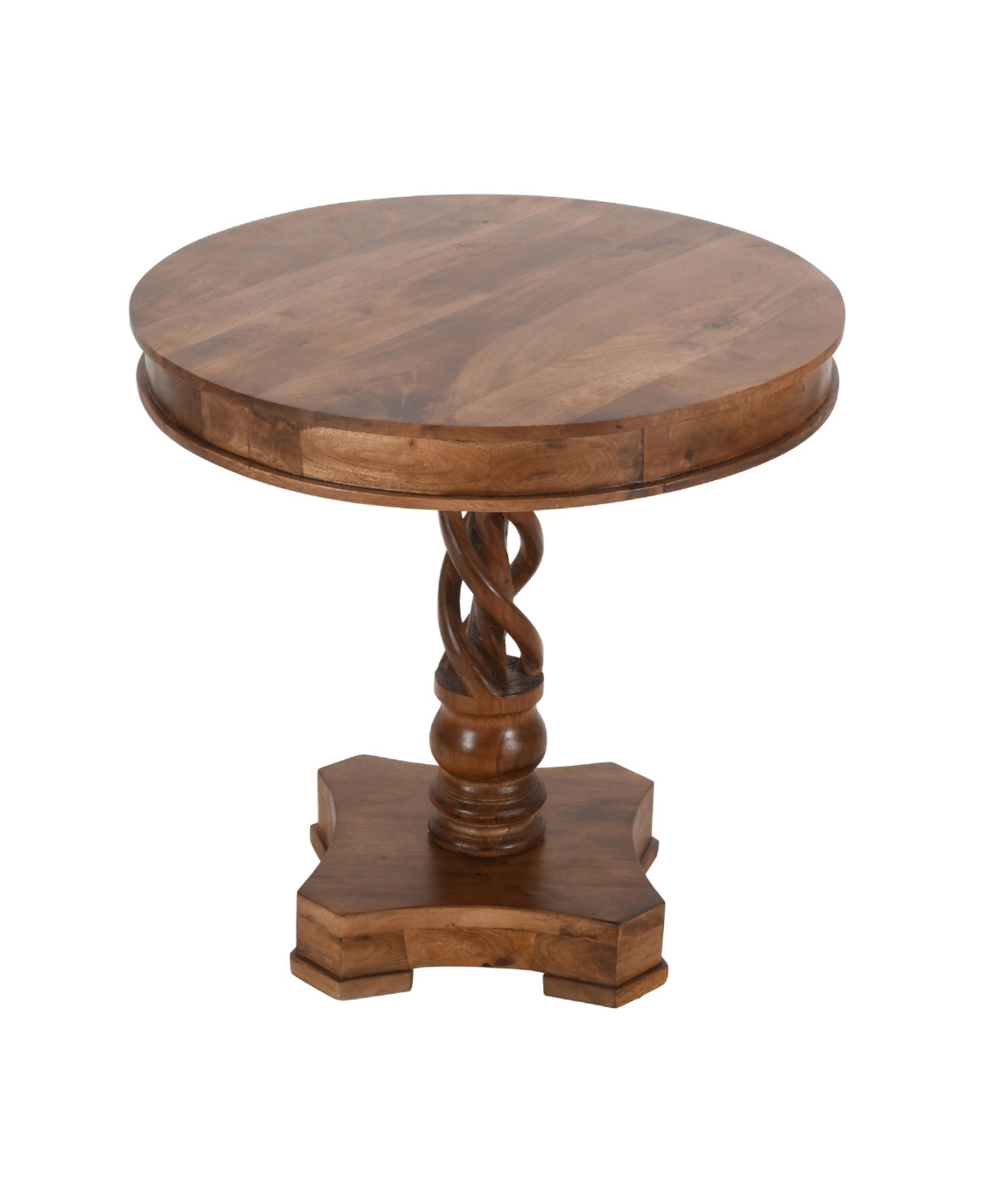 Click here for Benzara 30 Mango Wood Handcrafted Round Dinette Ta... prices