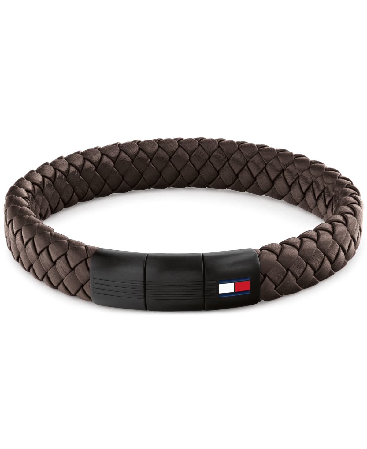 Click here for Tommy Hilfiger Mens Brown Leather with Black Ion-P... prices