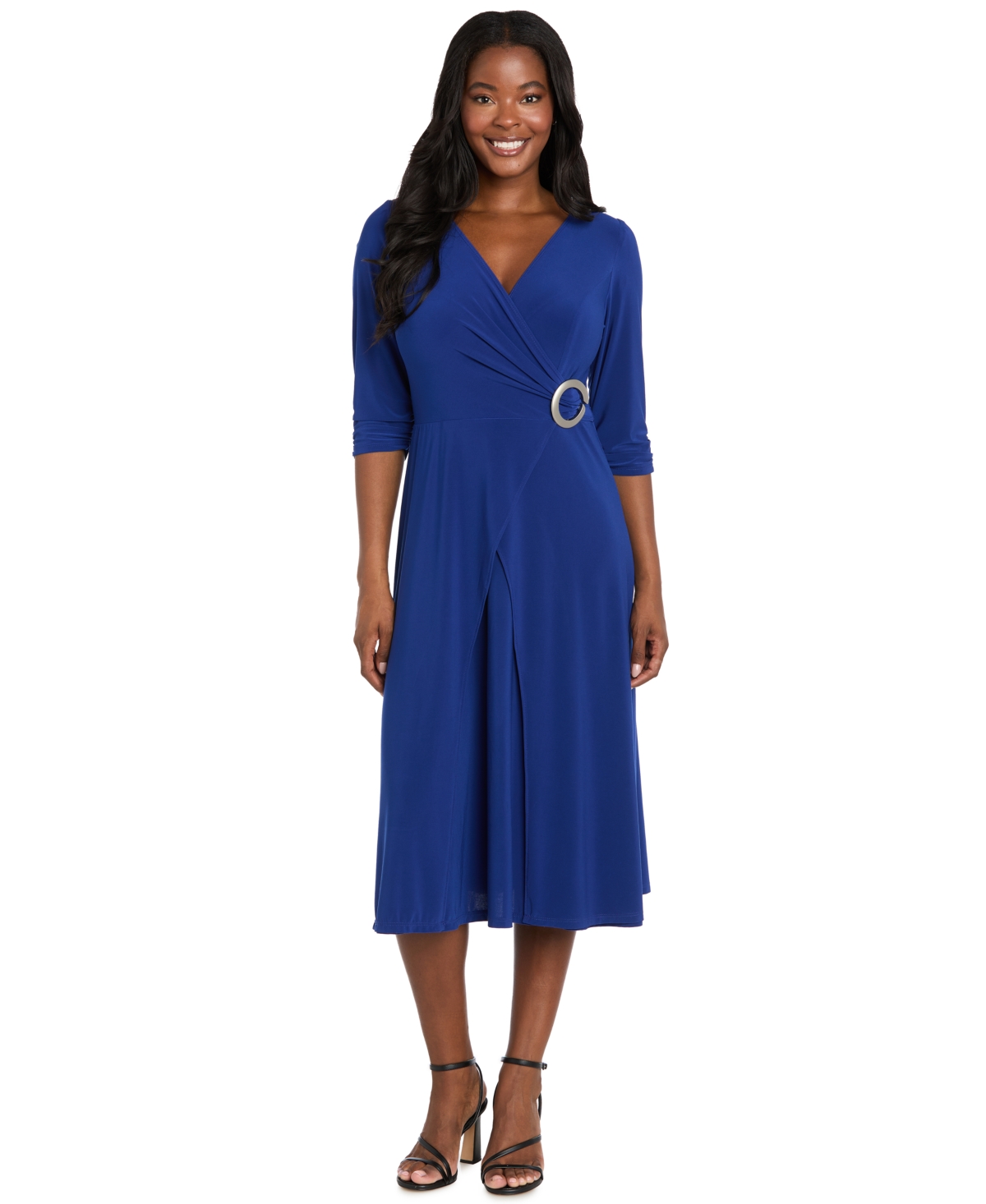 Click here for R & M Richards Womens Pleated Crochet Open Back Ma... prices