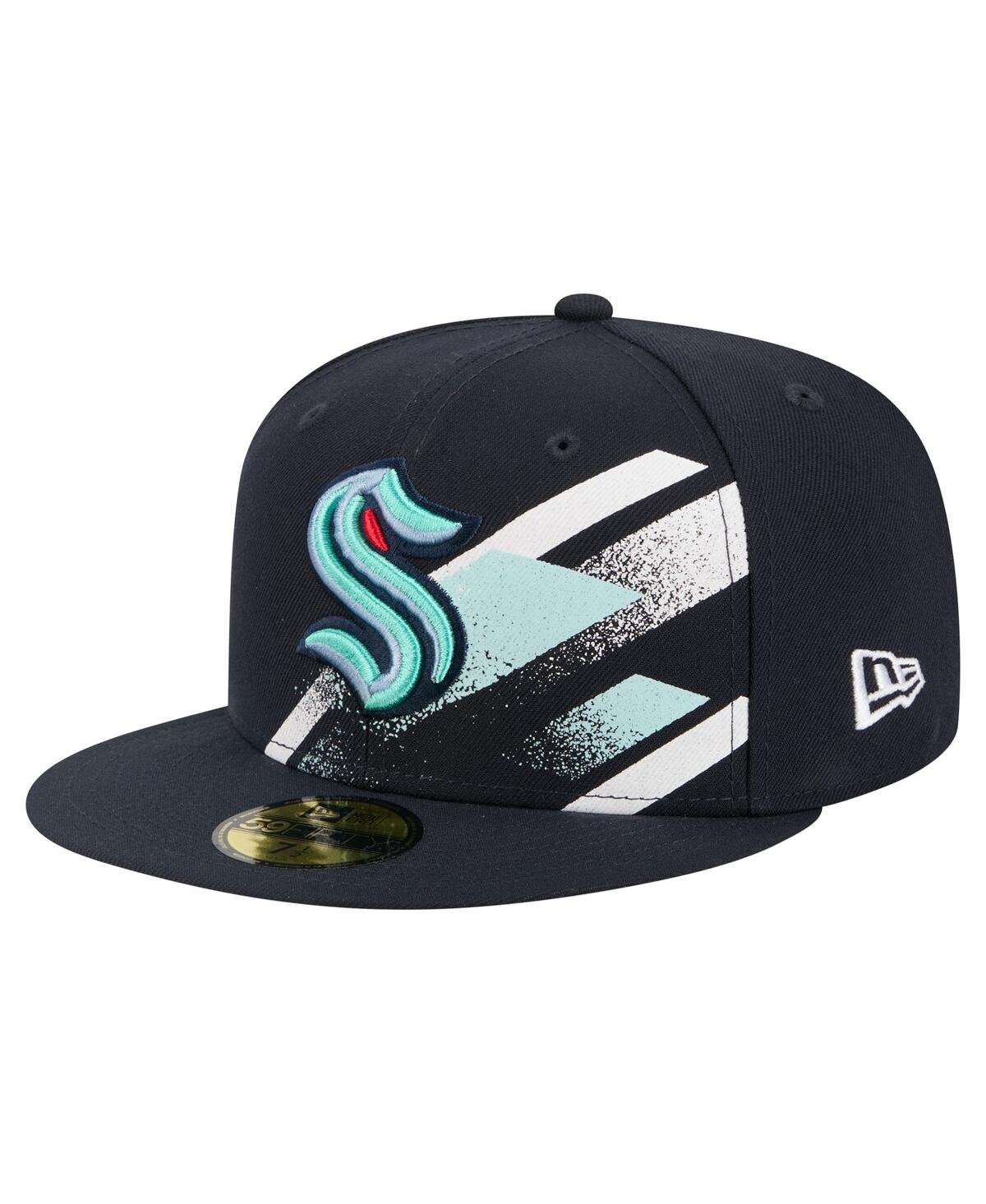 Click here for New Era Mens Deep Sea Blue Seattle Kraken Faded Li... prices
