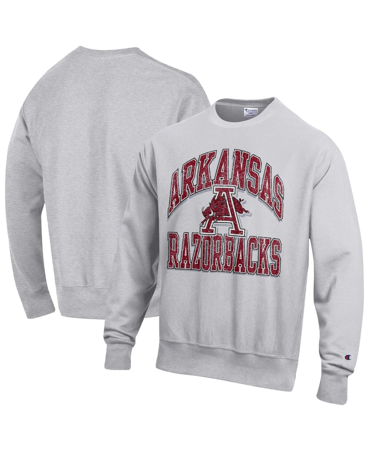 Click here for Champion Mens Gray Arkansas Razorbacks Distressed... prices