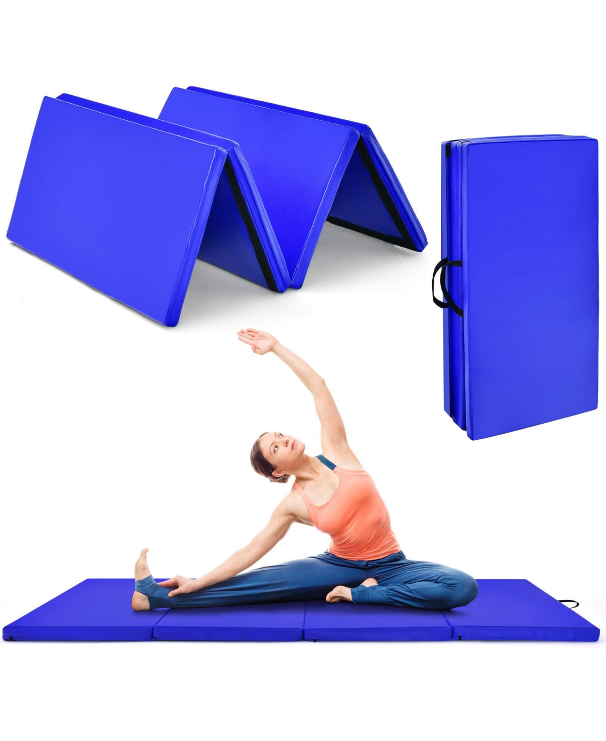 Click here for Skonyon 4-Panel Folding Gymnastics Mat with Carryi... prices