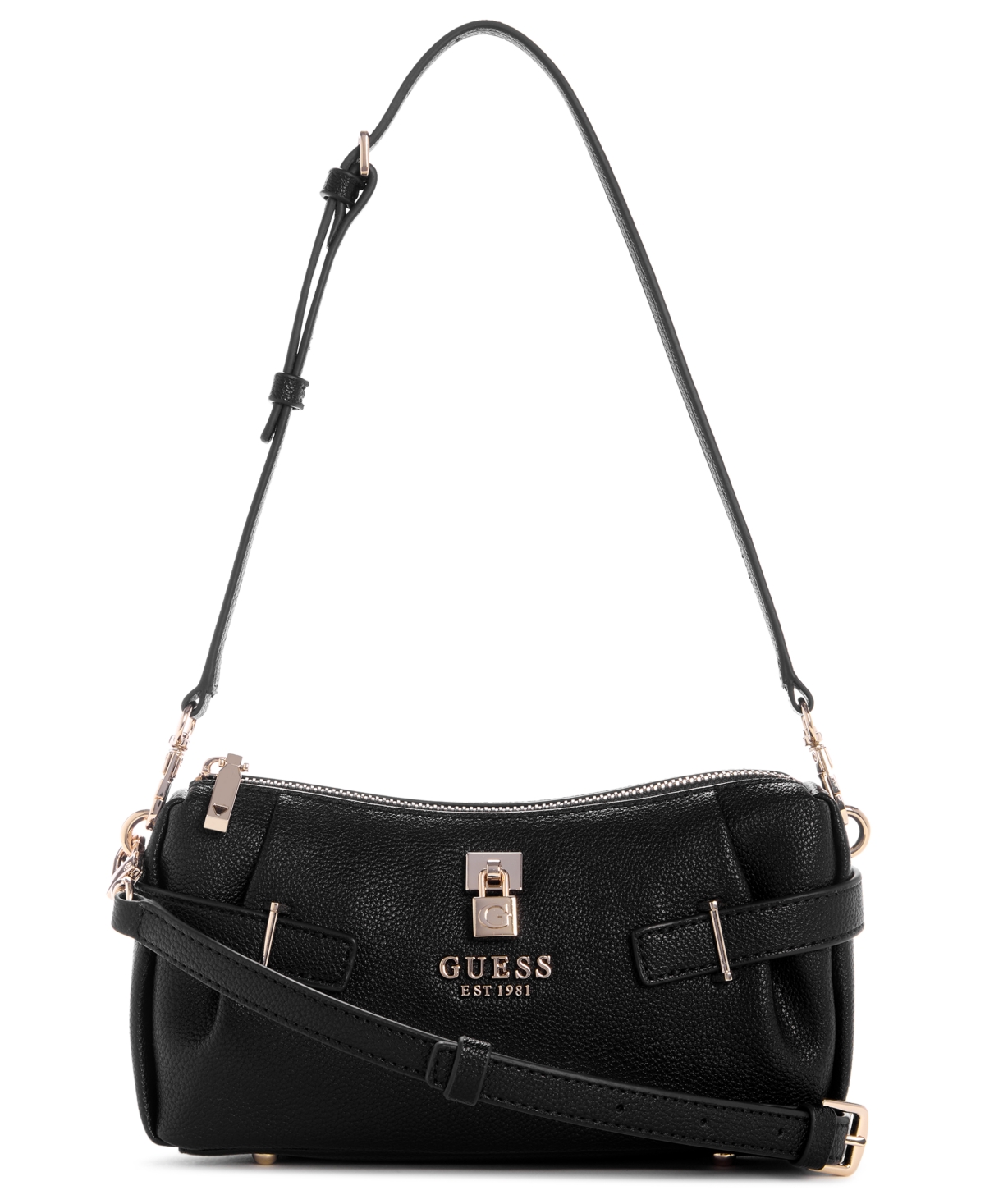 Click here for Guess Yesba Small Top Zip Shoulder Bag - Black prices