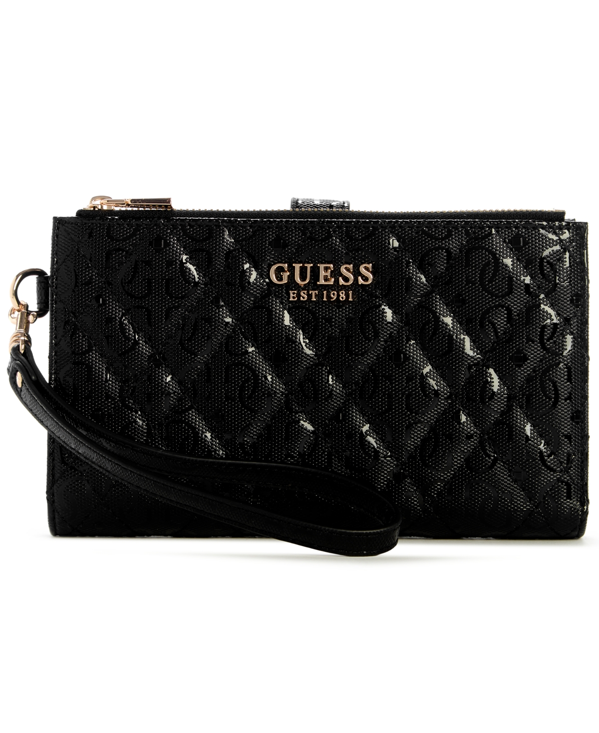 Click here for Guess Isemay Double Zip Organizer Wallet - Black prices