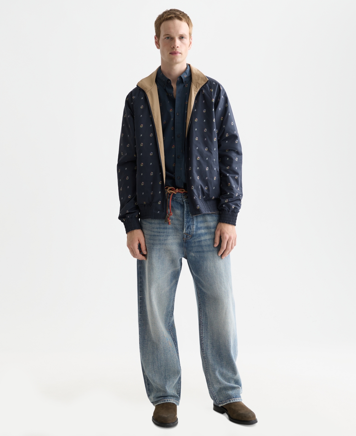 Click here for Scotch & Soda Mens Reversible Jacket - Blue prices
