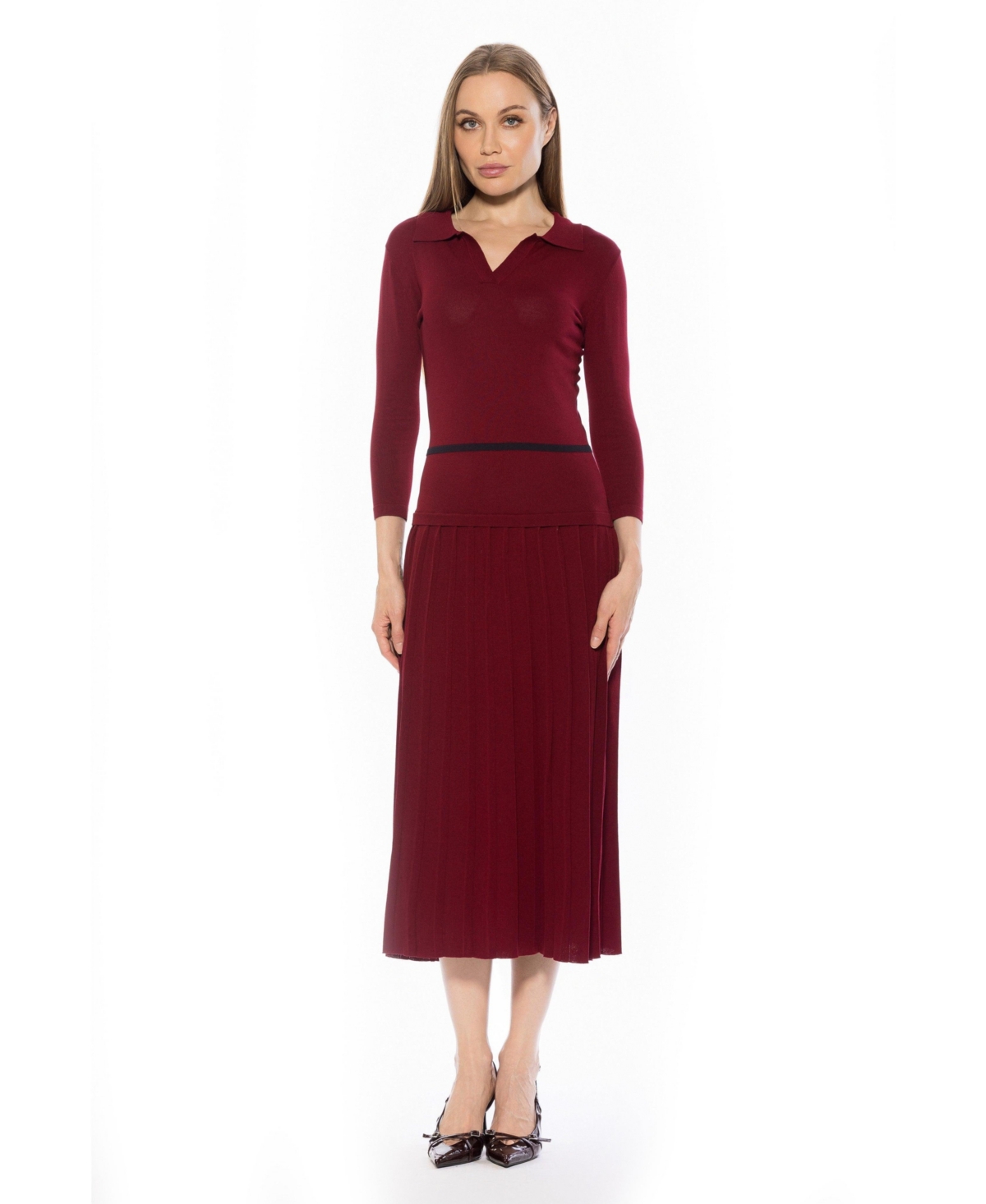 Click here for Alexia Admor Womens Sable Dress - Burgundy prices