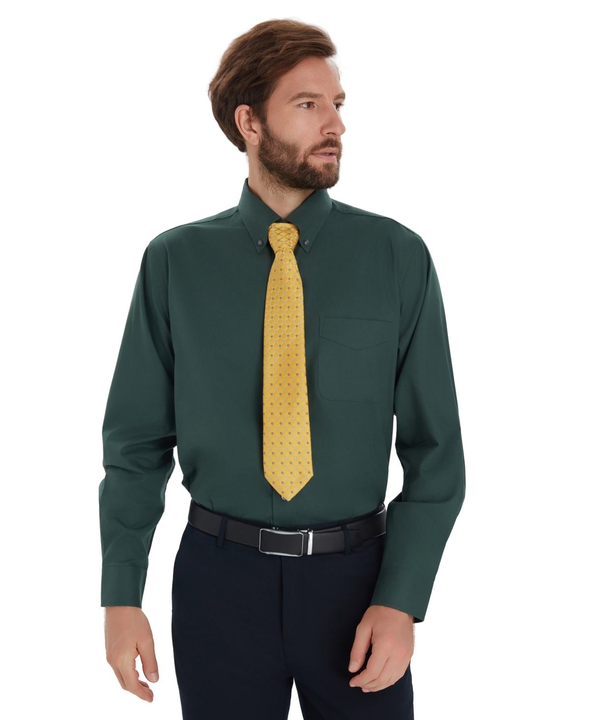 Click here for Club Room Mens Pinpoint Button Front Solid Dress S... prices