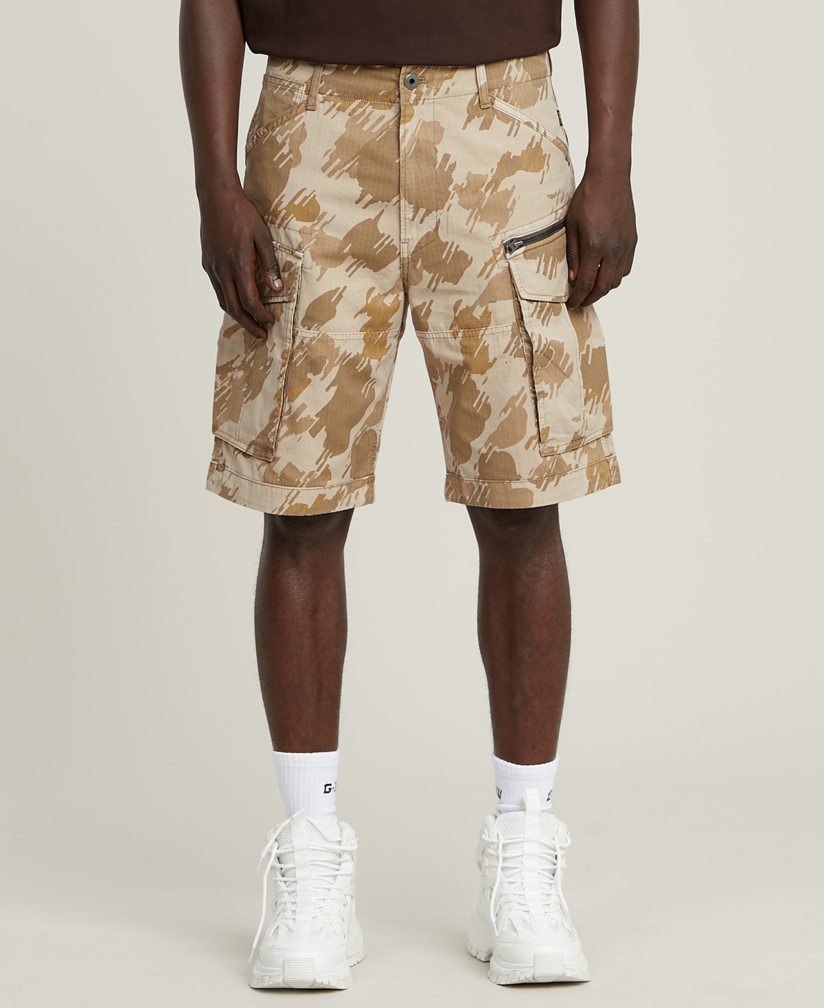 Click here for G-Star Raw Mens Rovic Zip Relaxed Shorts - Beige B... prices