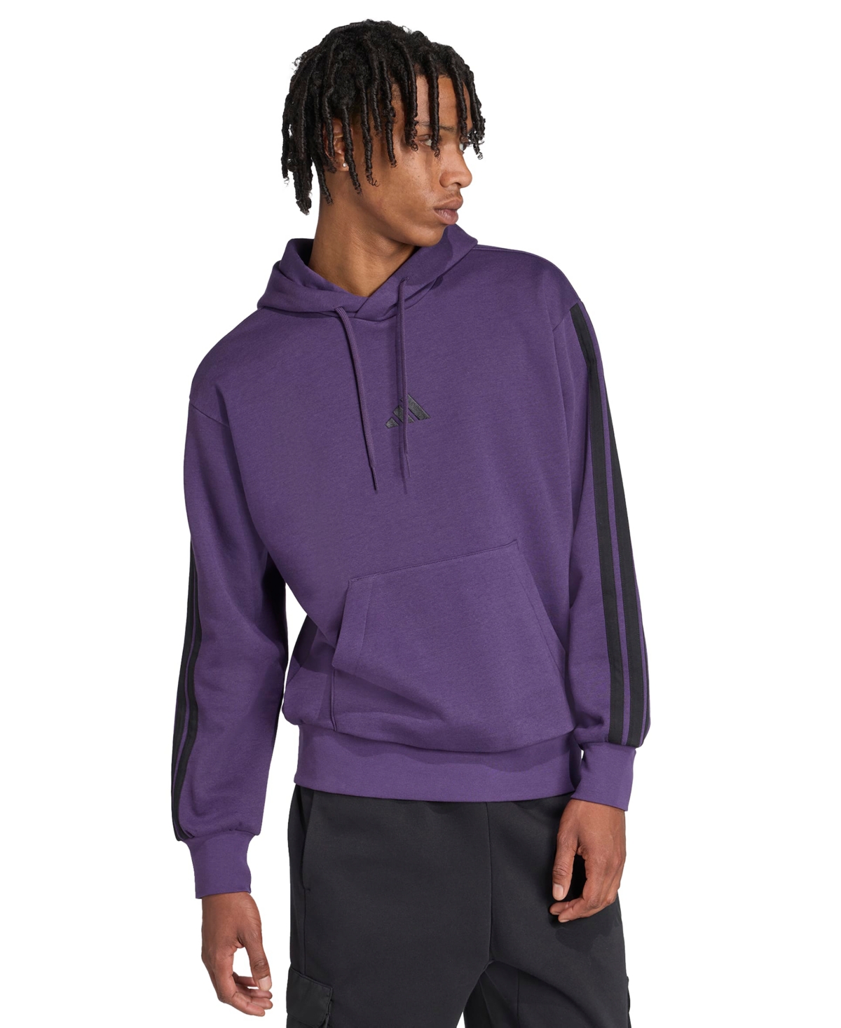 Click here for adidas Mens Essential Three Stripes Fleece Hoodie... prices