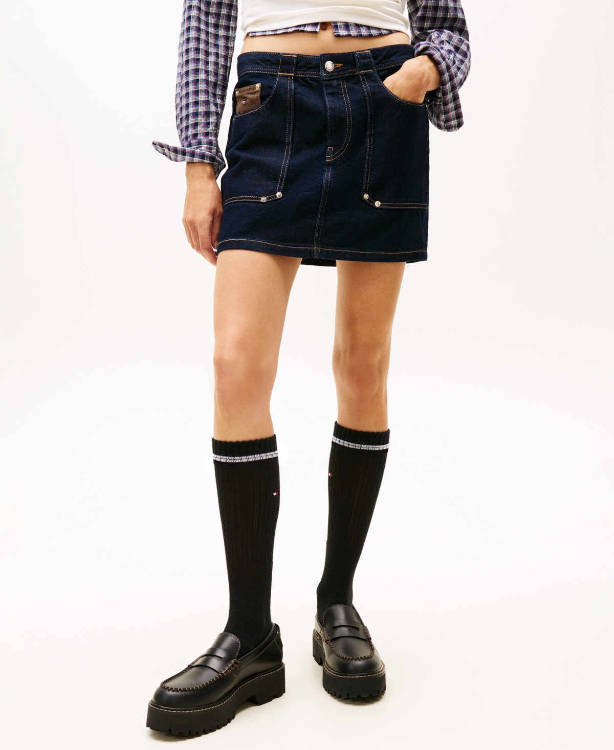 Click here for Tommy Jeans Womens Denim Mini Skirt - Denim Dark prices