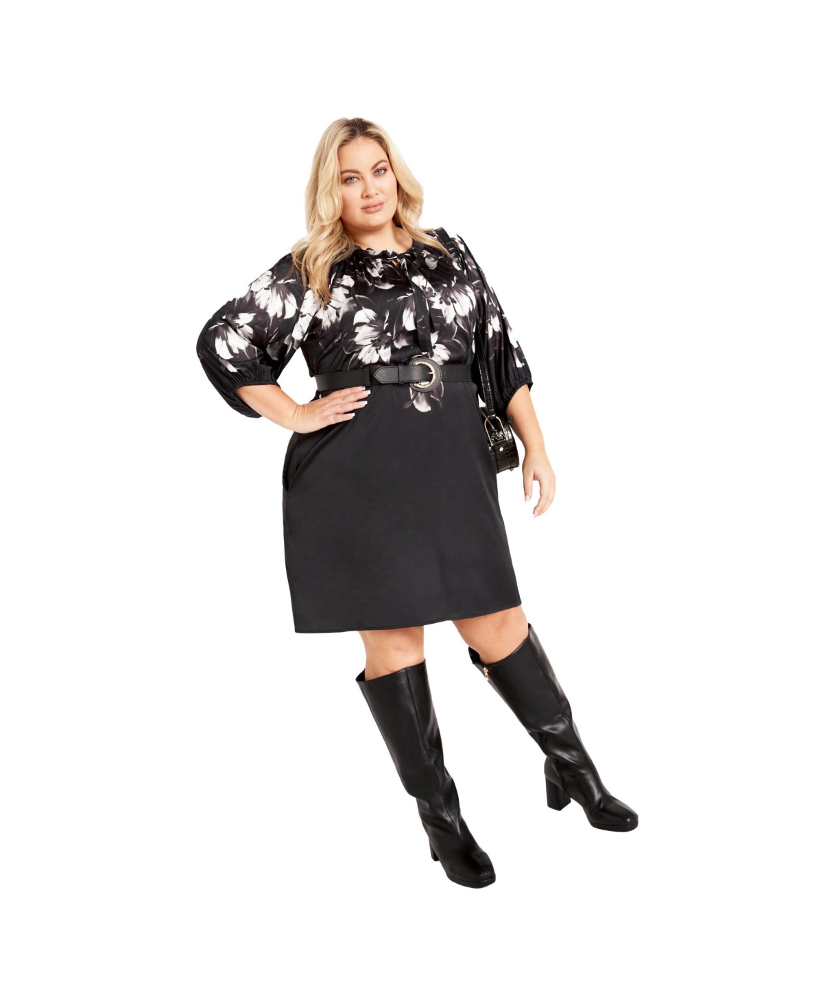 Click here for Avenue Womens Lily Placement Dress. - Mono lily prices