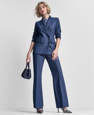 Click here for Dkny Womens Double Breasted Notch Collar Jacket Pi... prices