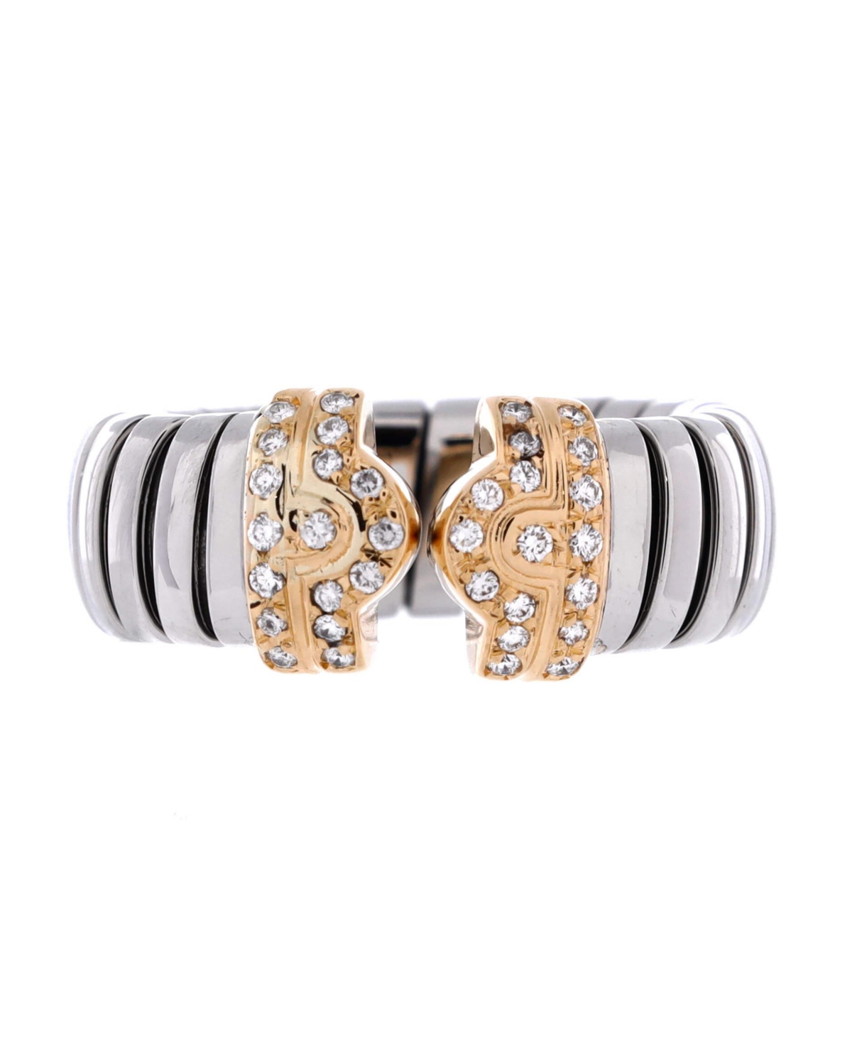 Click here for Pre-Owned Bvlgari Tubogas Parentesi Ring - 18k yel... prices