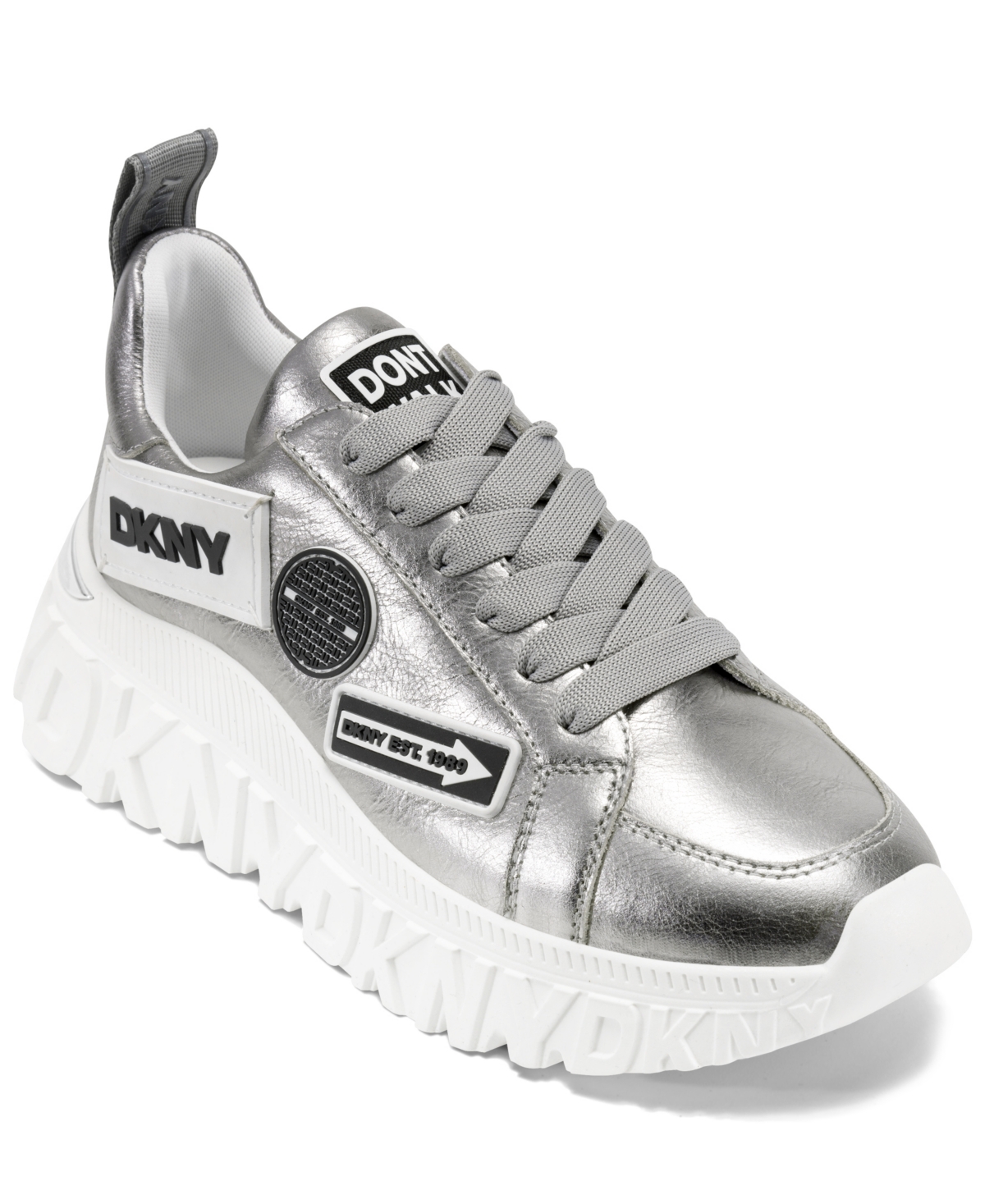 Click here for Dkny Womens Lexie Slip On Sneakers - Nickel prices