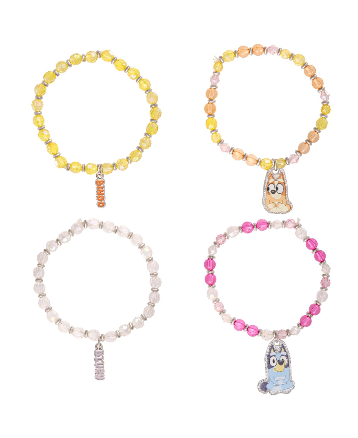 Click here for Bluey Beaded Bracelet Set  4-Pack  Character Charm... prices