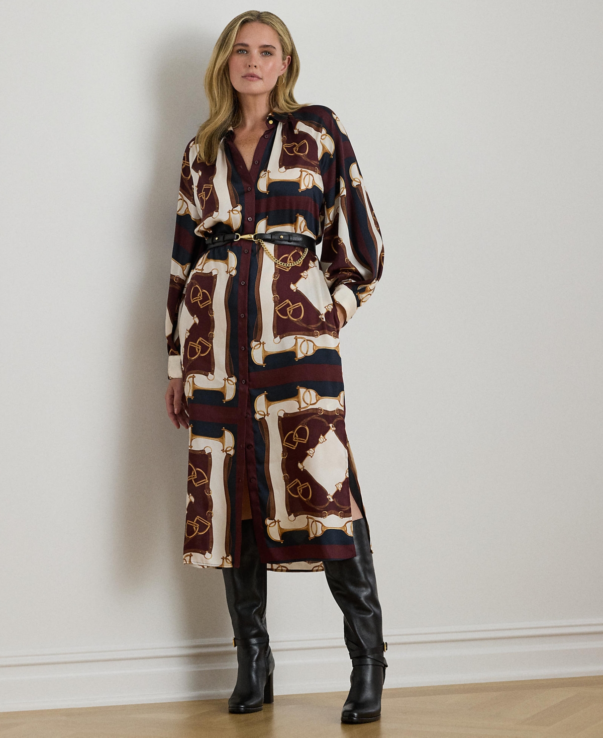 Click here for Lauren Ralph Lauren Plus Size Twill Point-Collar M... prices