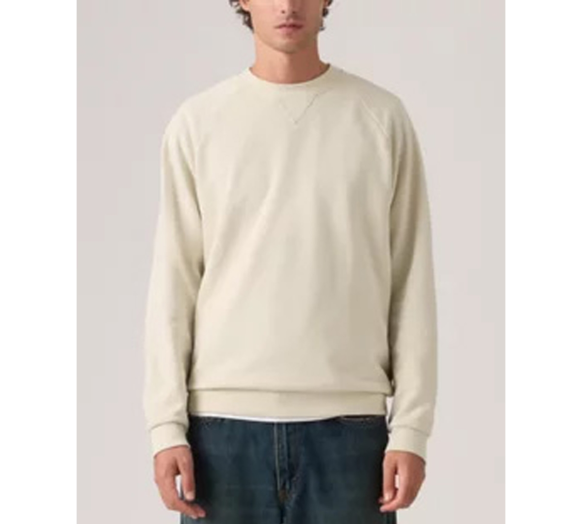 Click here for Levis Mens Relaxed-Fit Crewneck Sweatshirt - Cream prices