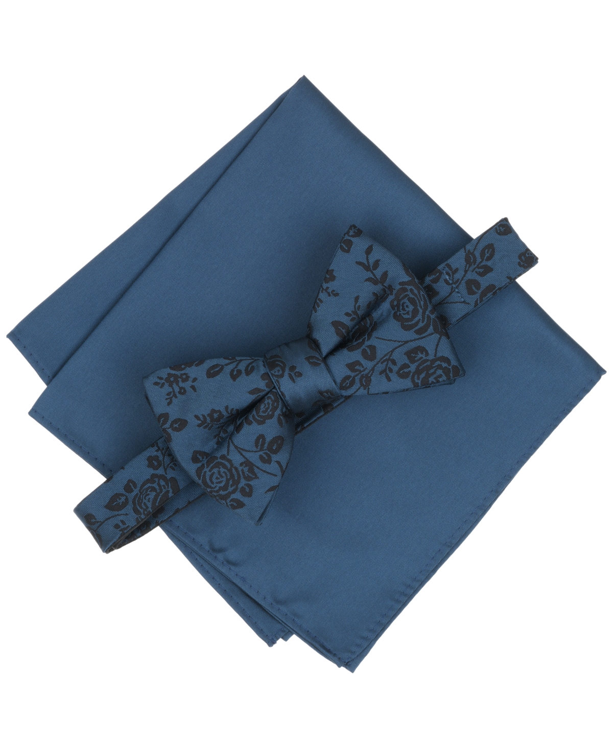 Click here for Bar Iii Mens Clark Floral Bow Tie and Pocket Squar... prices