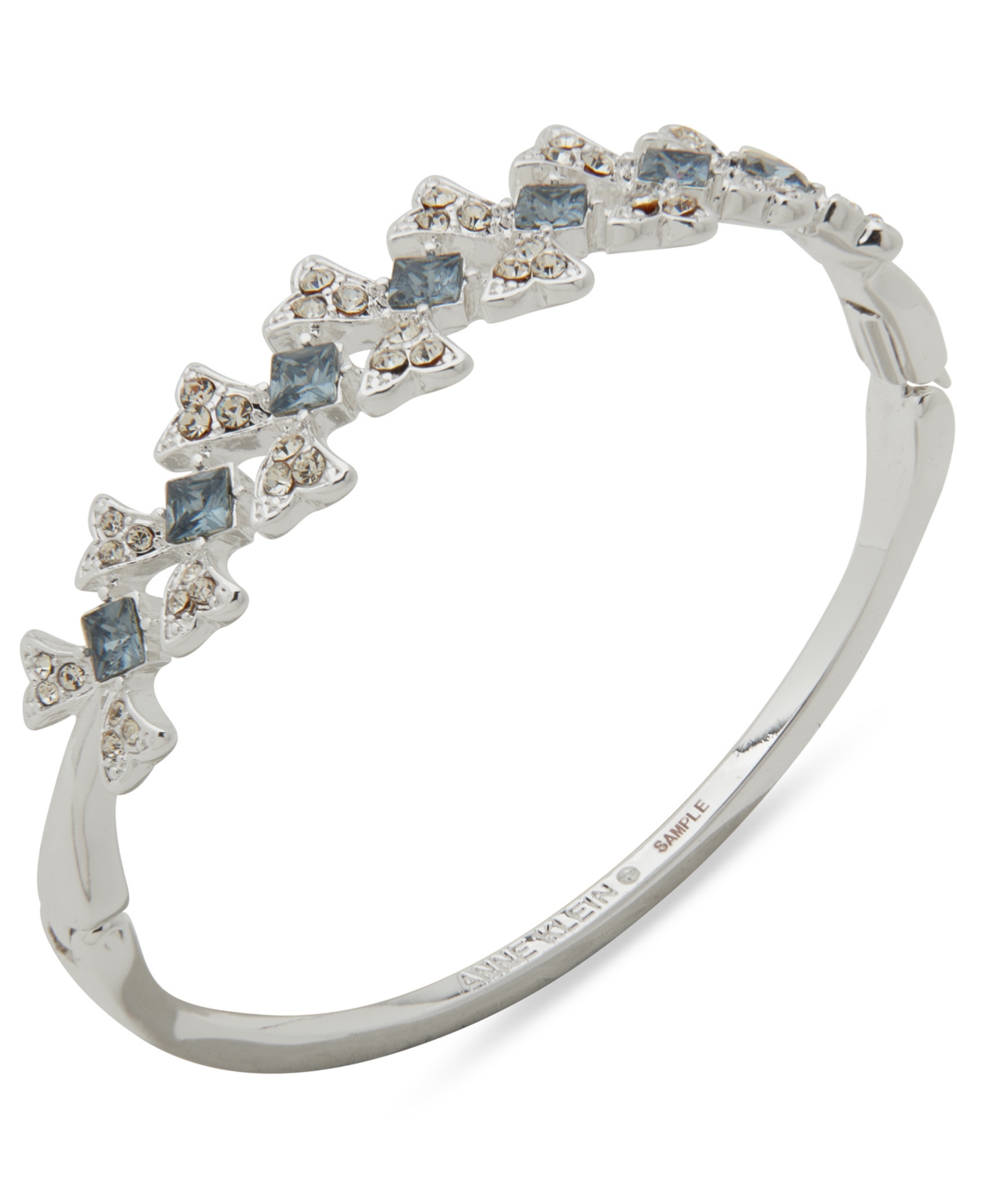 Click here for Anne Klein Glass and Plastic Stone Fluted Hinge Br... prices