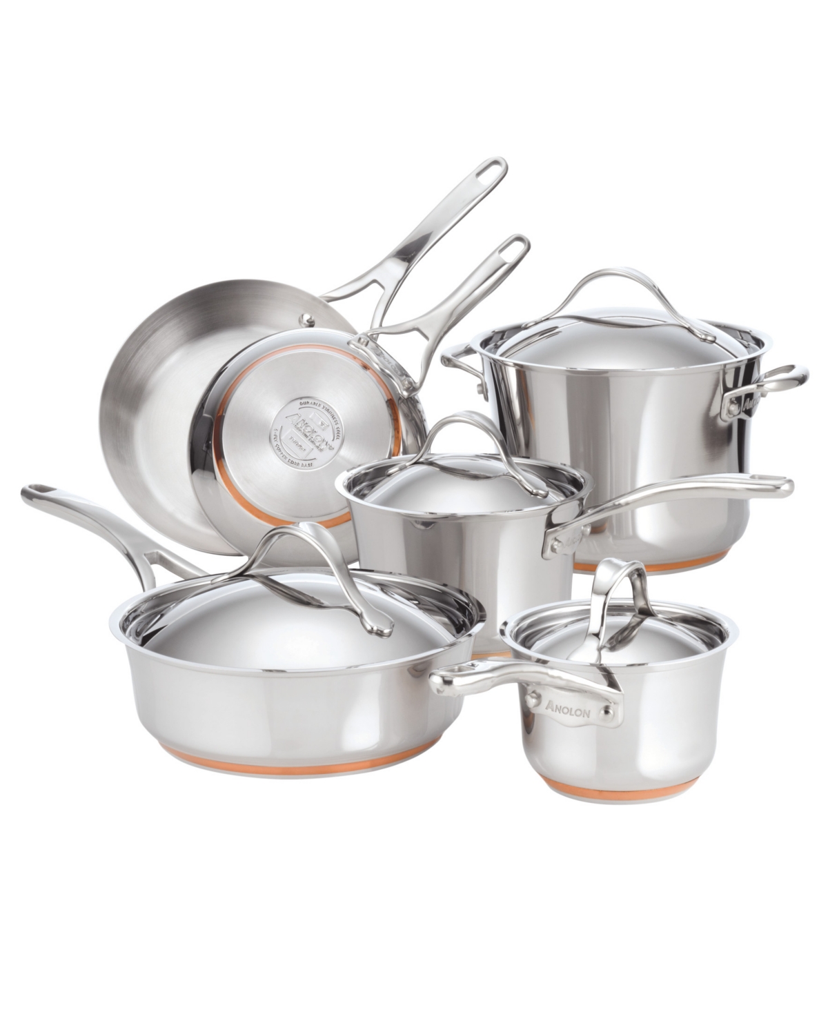 Click here for Anolon Nouvelle Copper Stainless Steel Cookware Se... prices