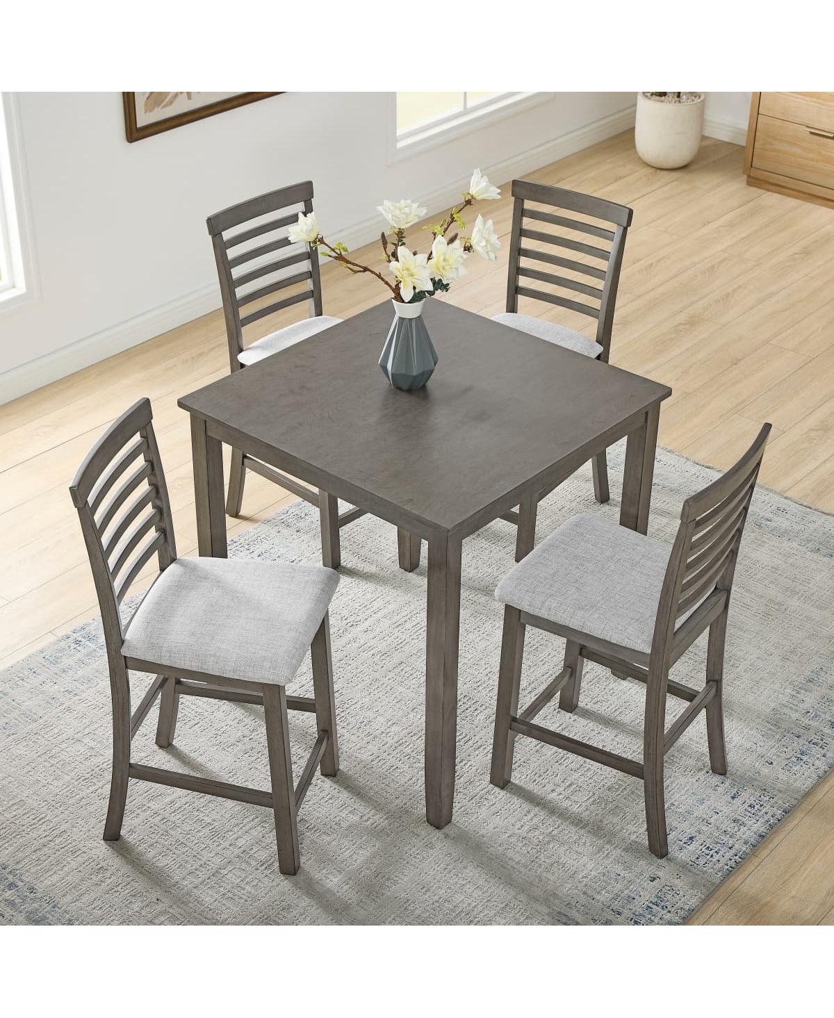 Click here for 5-Piece Counter Height Dining Table and Chairs Set... prices