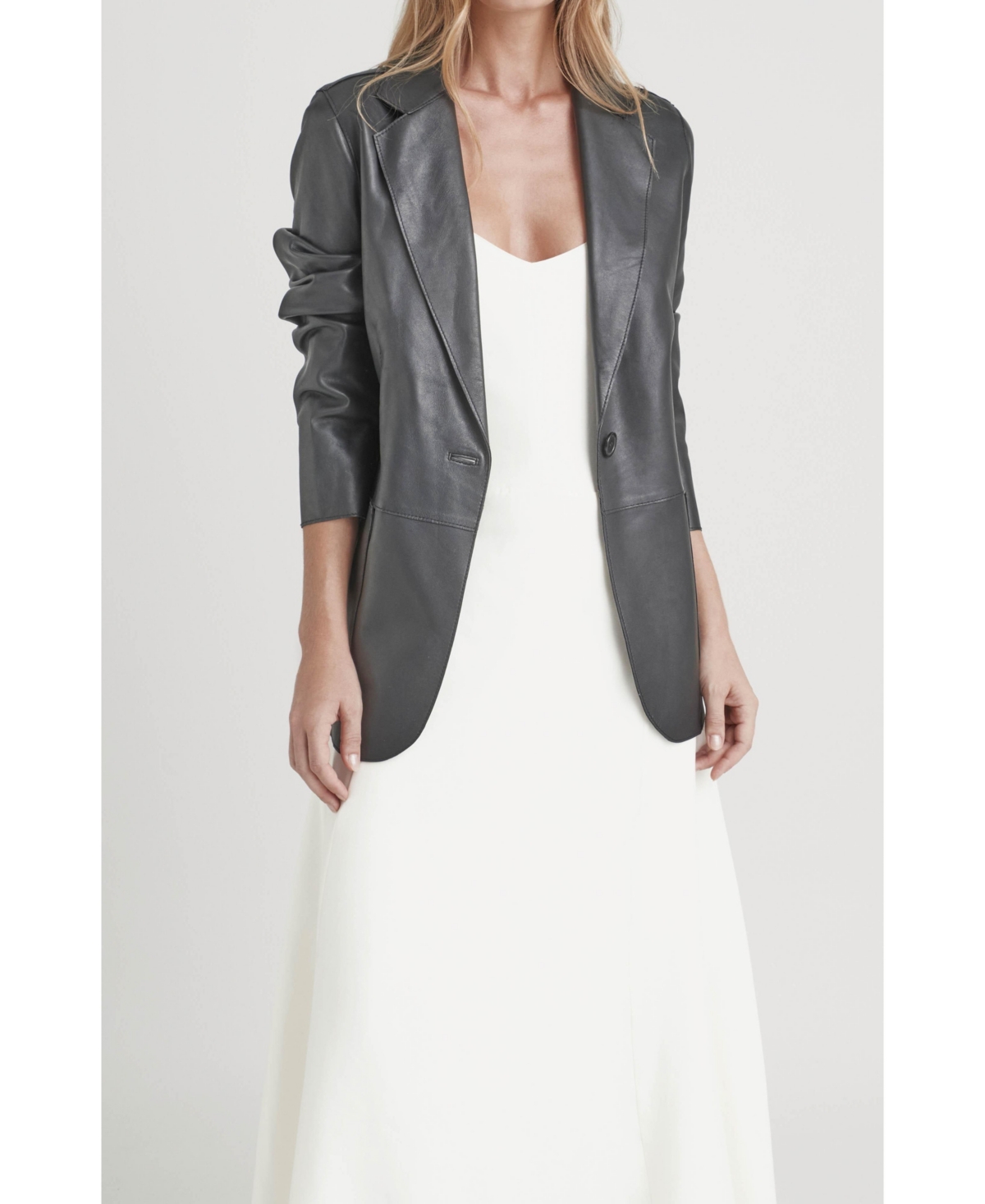 Click here for Velez Womens Leather Astromelia Blazer with a stra... prices