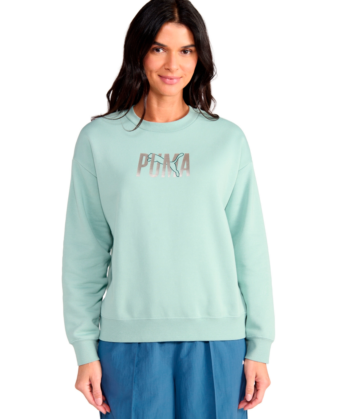 Click here for Puma Womens Crewneck Sweatshirt - Light Moss prices