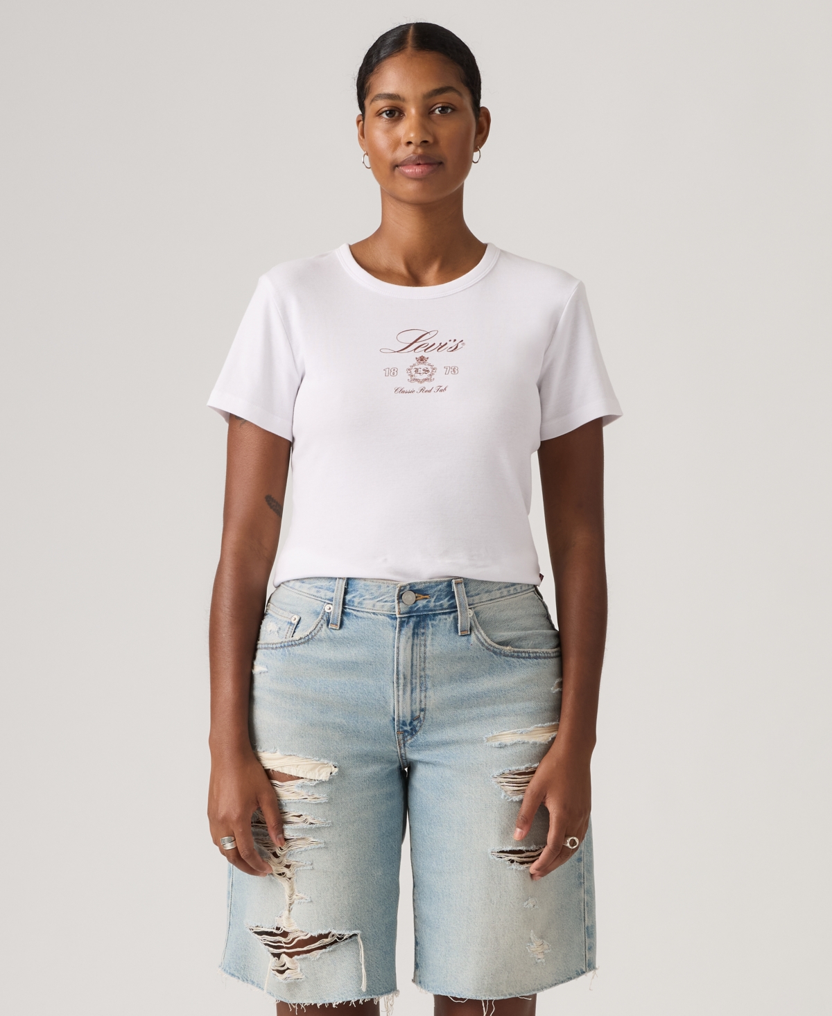 Click here for Levis Womens Graphic Rickie T-Shirt - Two Horse Br... prices