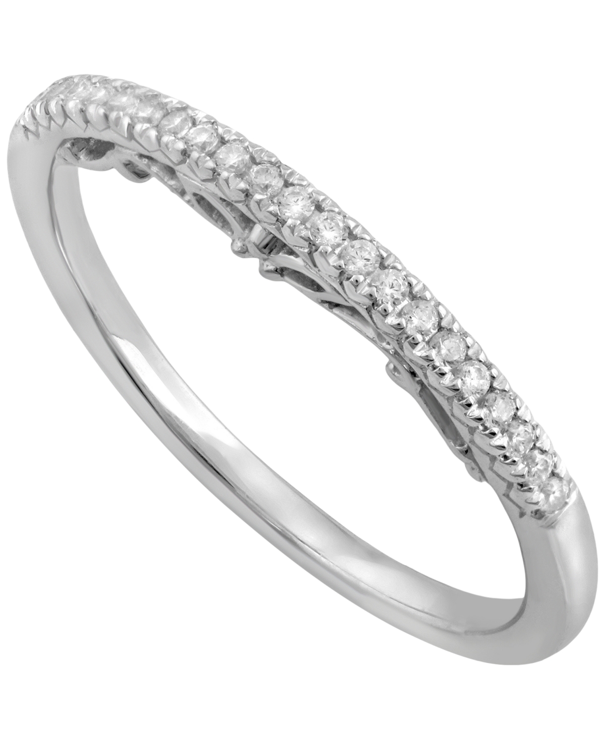 Click here for Macys Diamond Band Ring (1/10 ct. t.w.) in 14k Whi... prices